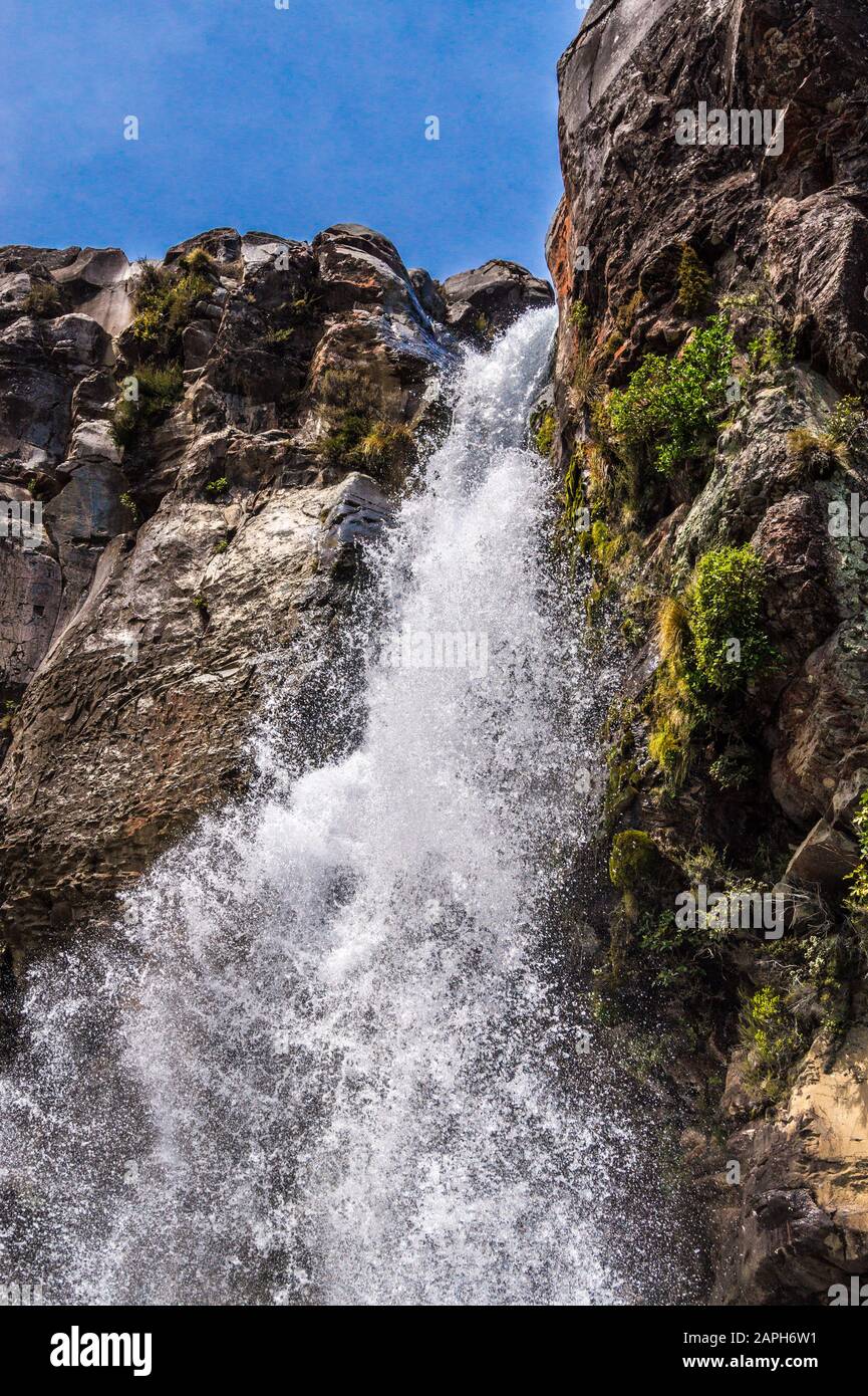 Taranaki Falls waterfall, Tongariro National Park, North Island, New ...
