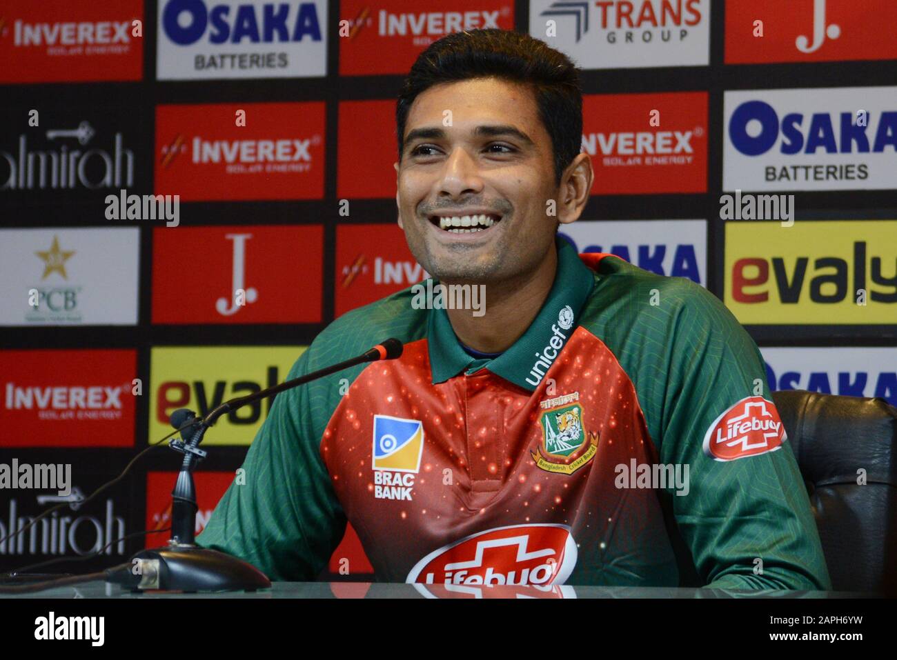 Lahore, Pakistan. 23rd Jan, 2020. Bangladesh's cricket team captain ...