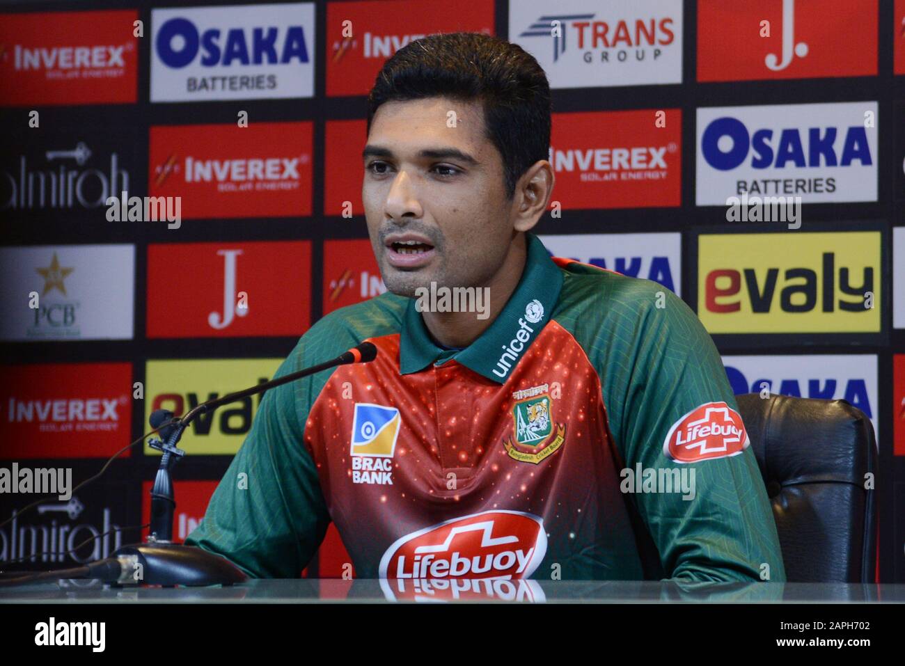 Lahore, Pakistan. 23rd Jan, 2020. Bangladesh's cricket team captain ...