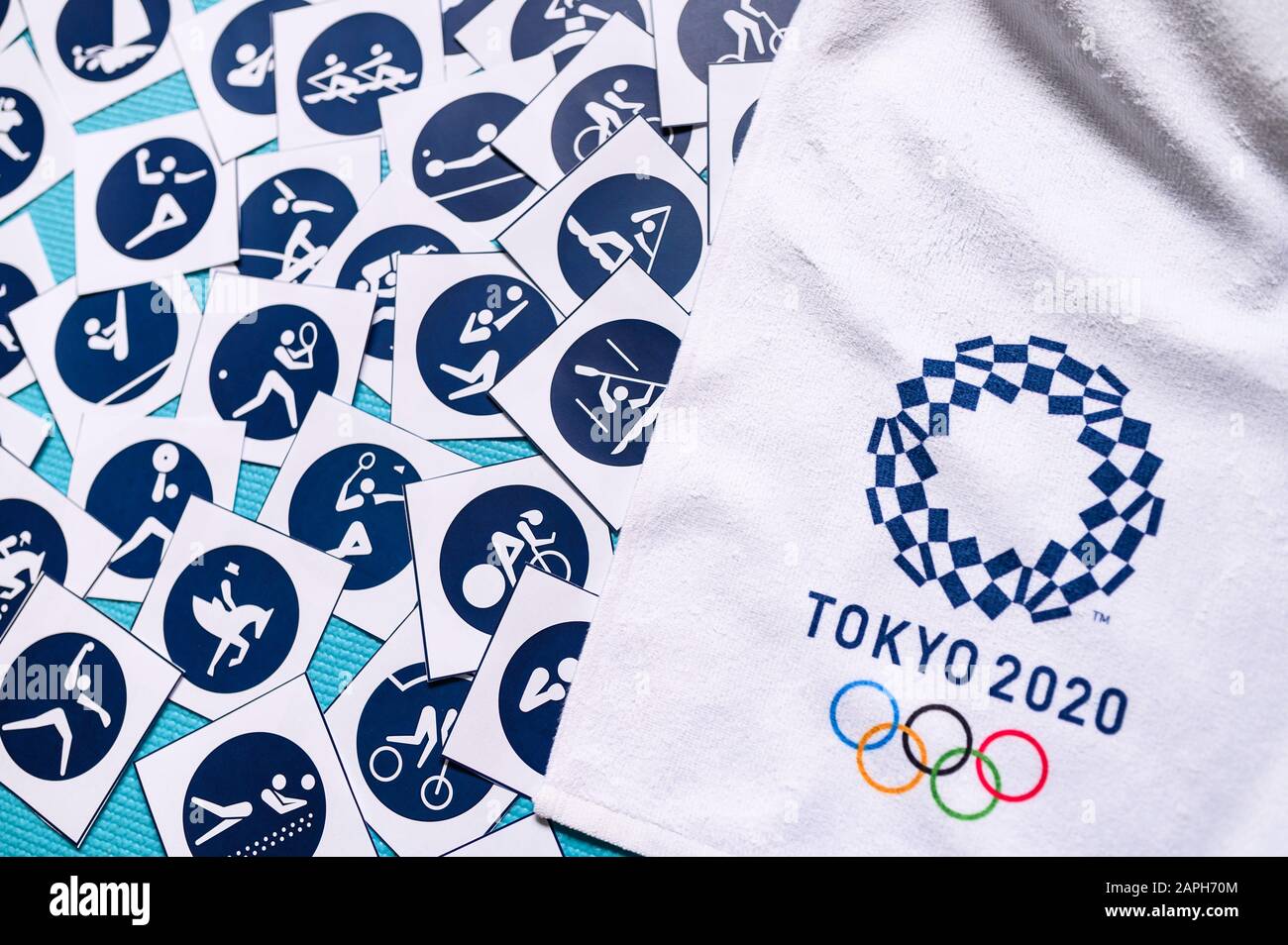 TOKYO, JAPAN, JANUARY. 20. 2020: Pictogram and Icons tokyo 2020 Stock ...