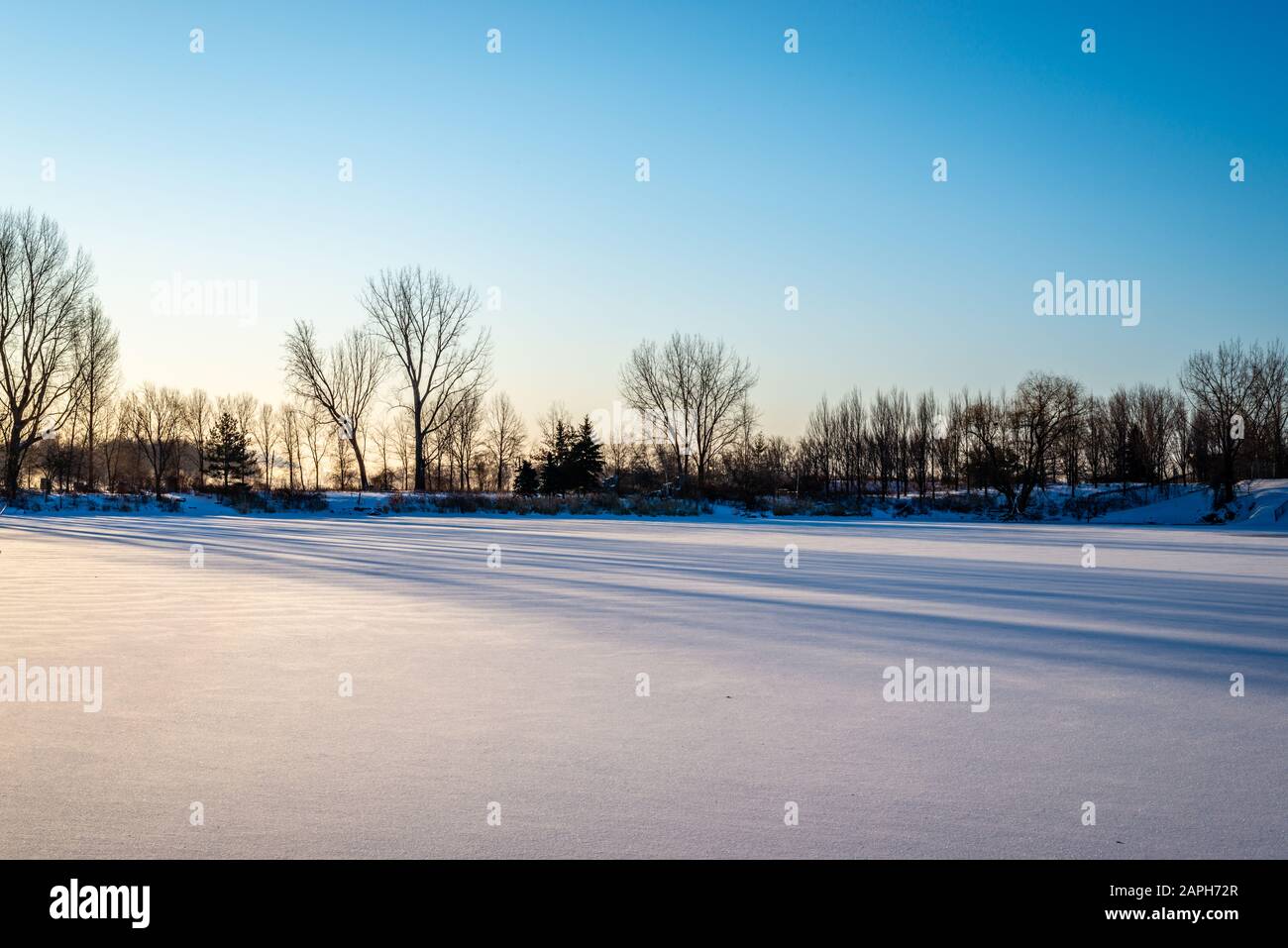 St-Lawrence river in the winter, Lachine rapids Stock Photo - Alamy