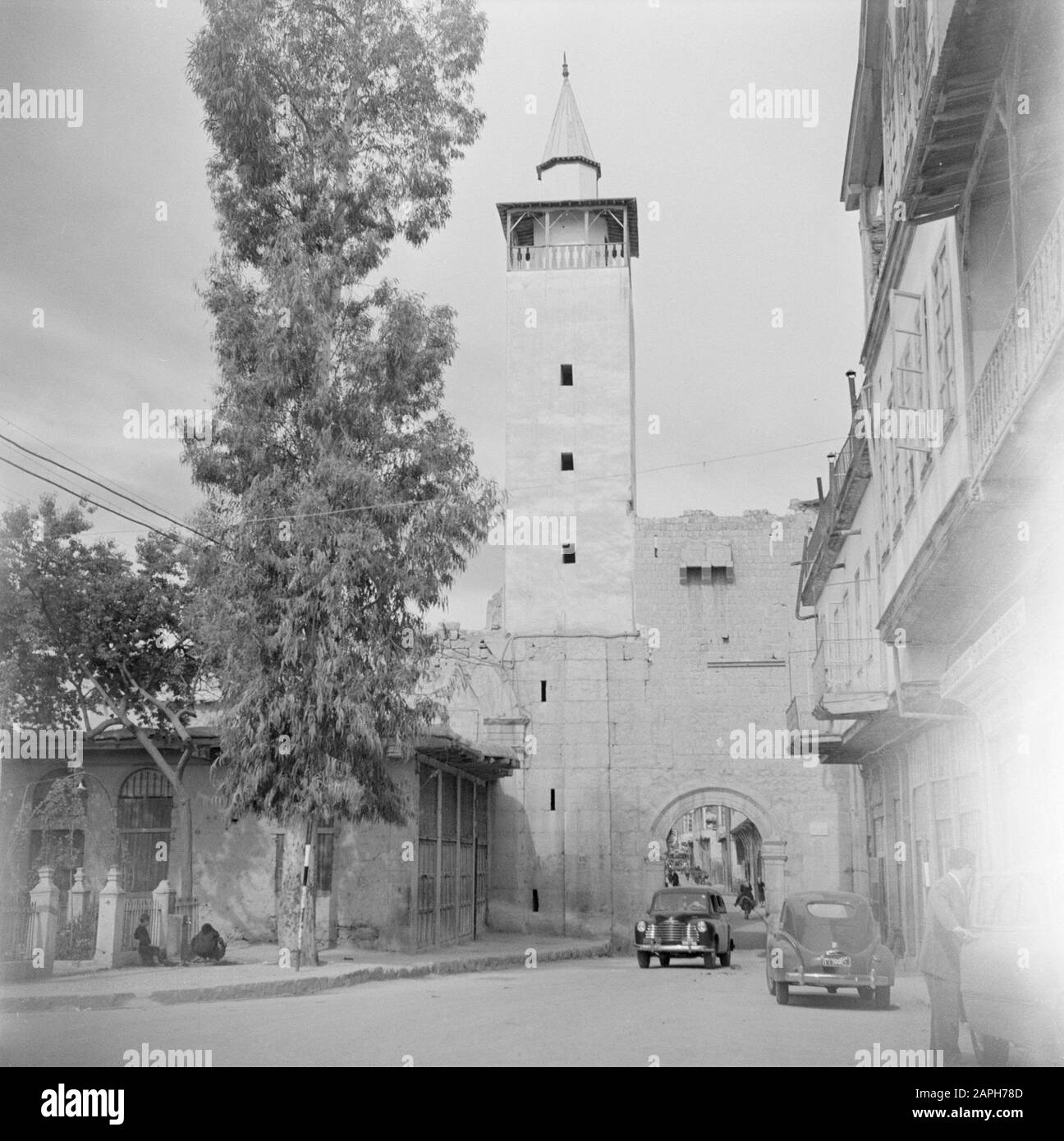 Middle East 1950-1955: Syria - Damascus Description: The Bab Sharqi ...