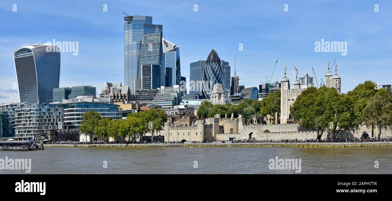 Panoramic 2019 City of London urban landscape skyline cityscape of ...