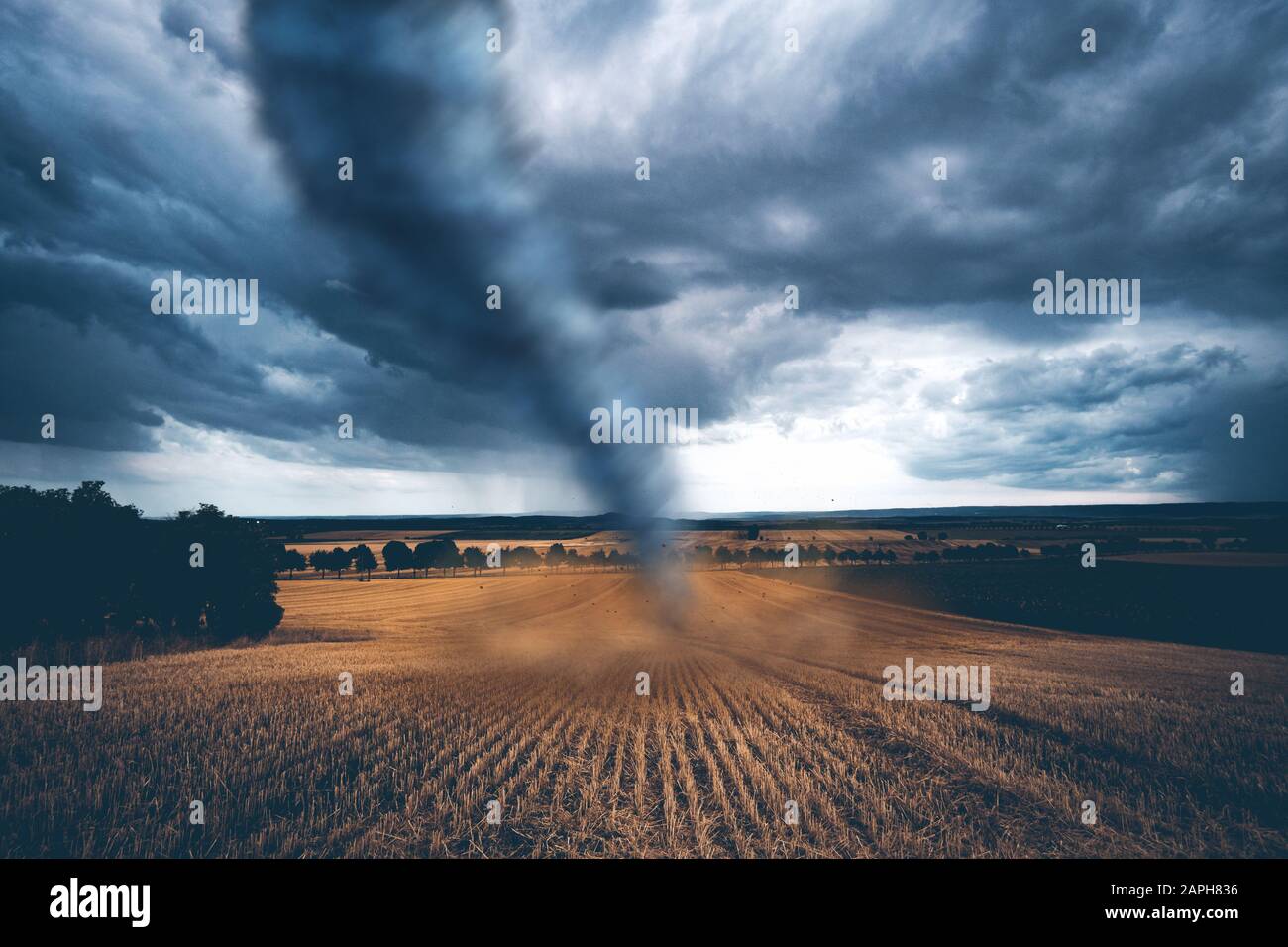Severe storms and tornados destroy entire landscapes Stock Photo - Alamy