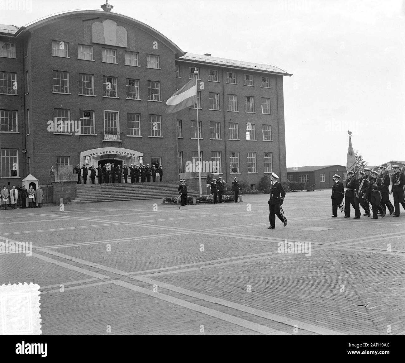 Command transfer Marines in the Van Ghent barracks in Rotterdam between ...