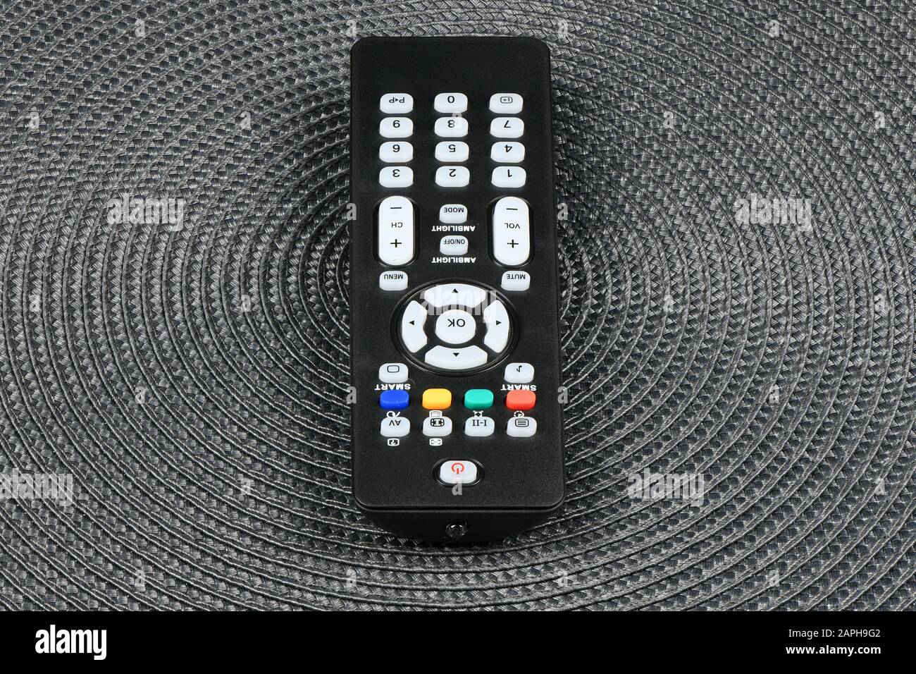 Tv remote control on textured background. High resolution photo. Full ...