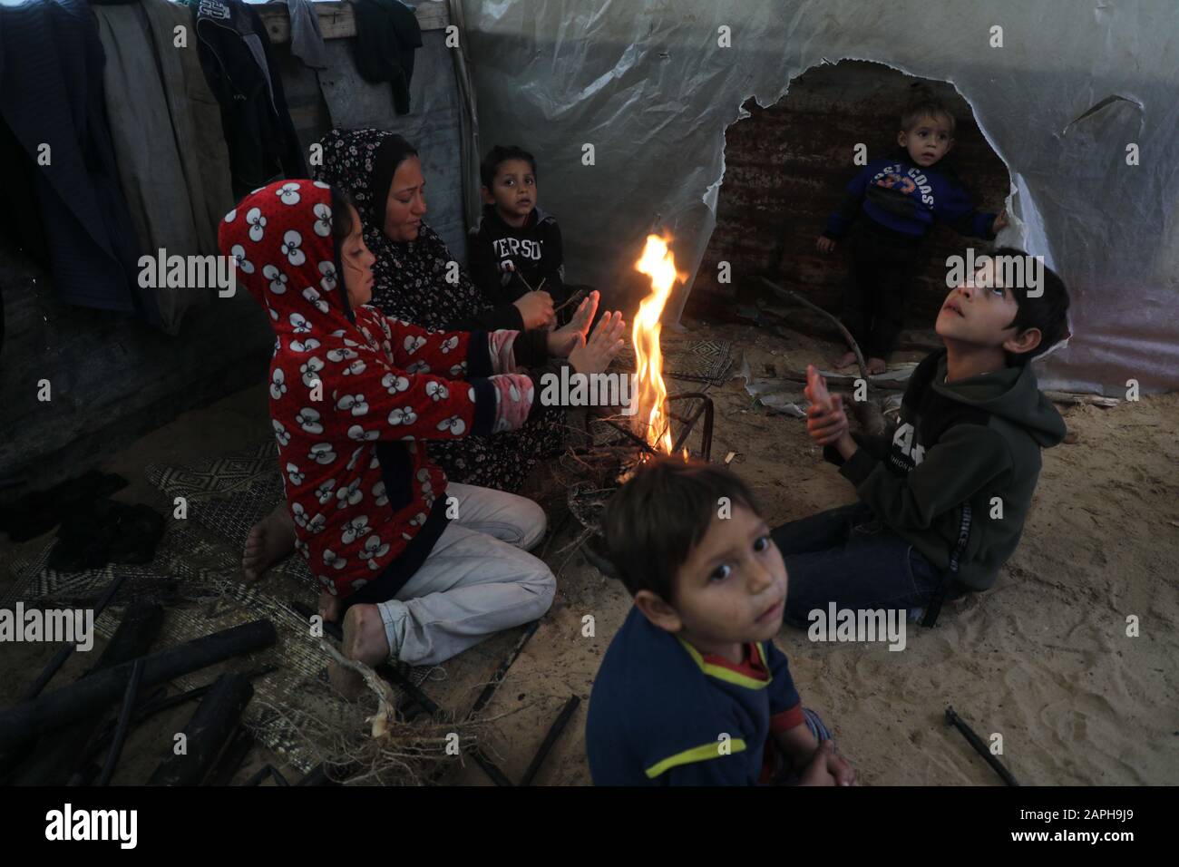 Bat Lahia, The Gaza Strip, Palestine. 22nd Jan, 2020. Palestinian ...
