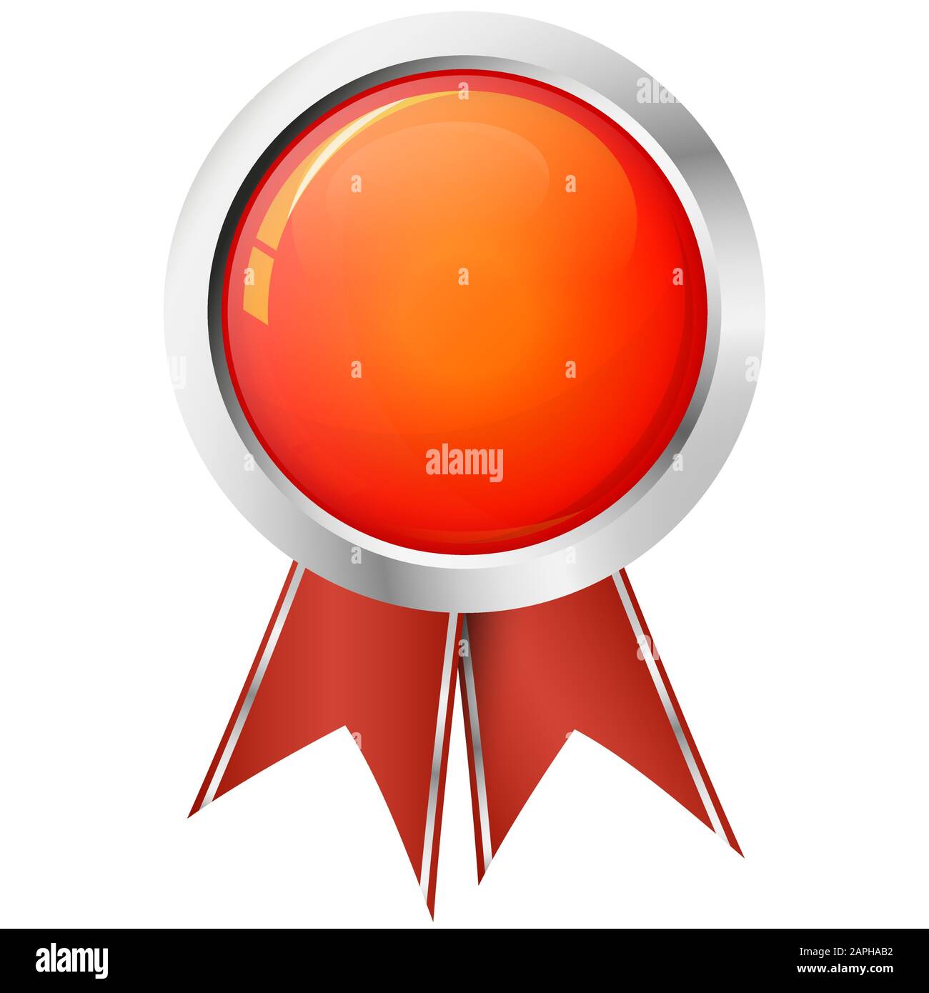 Button template with silver frame and red ribbons Stock Vector Image ...