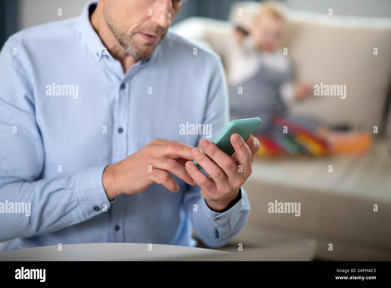 Girl in mans shirt hi-res stock photography and images - Alamy