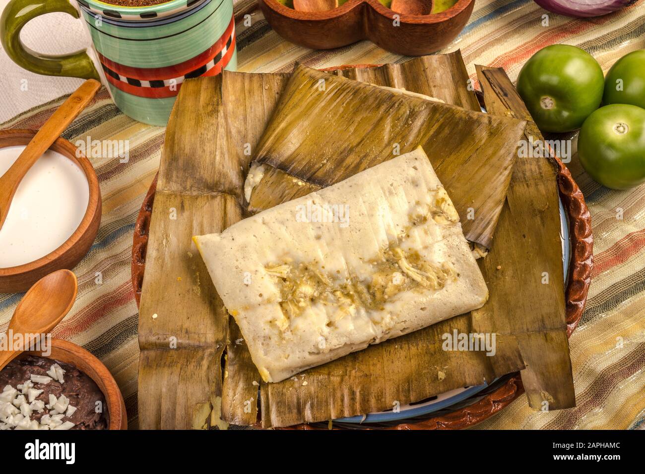 Tamales Oaxaqueños, Mexican dish made with corn dough, chicken or pork ...