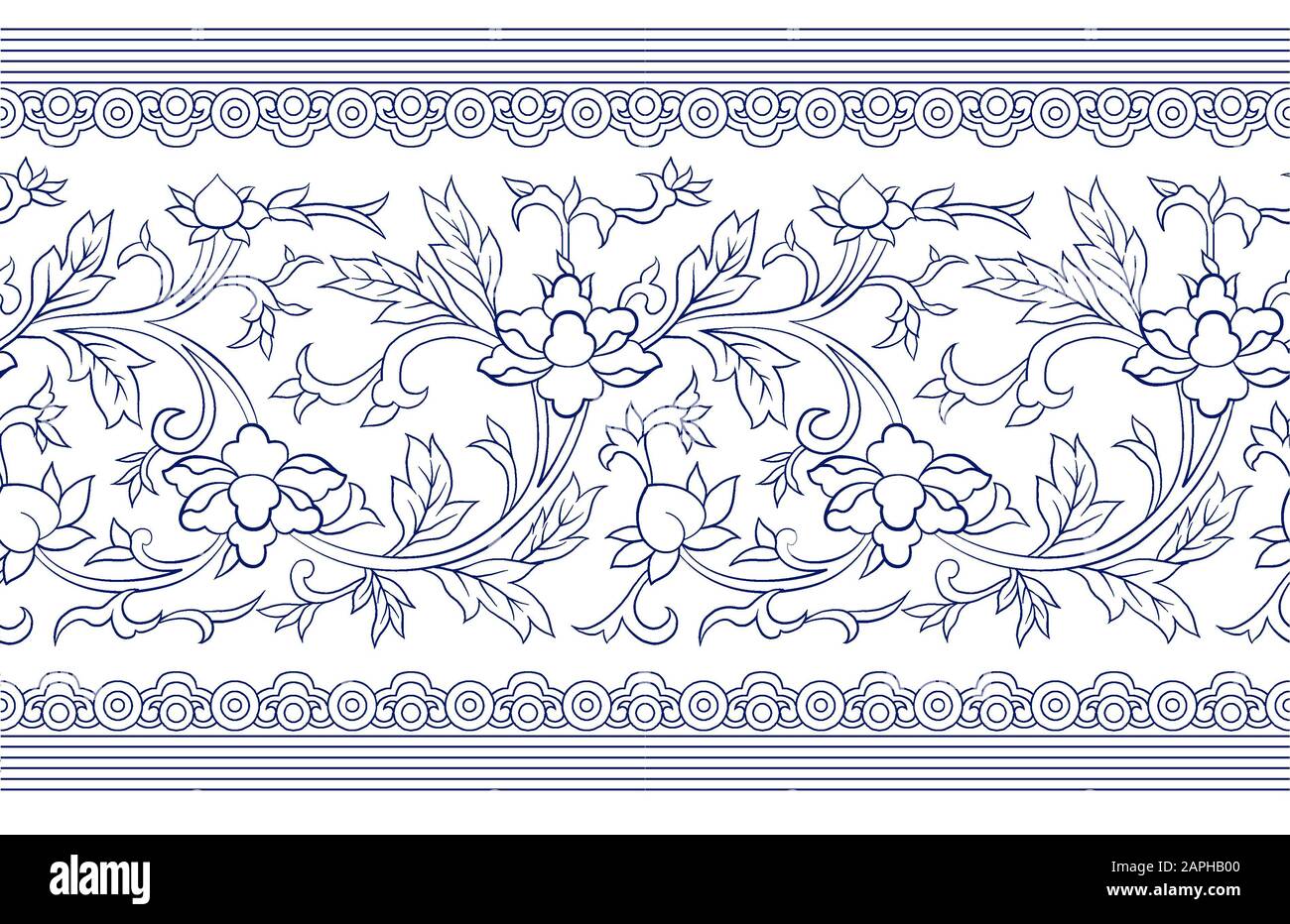 A border design for textile apparel Stock Photo - Alamy