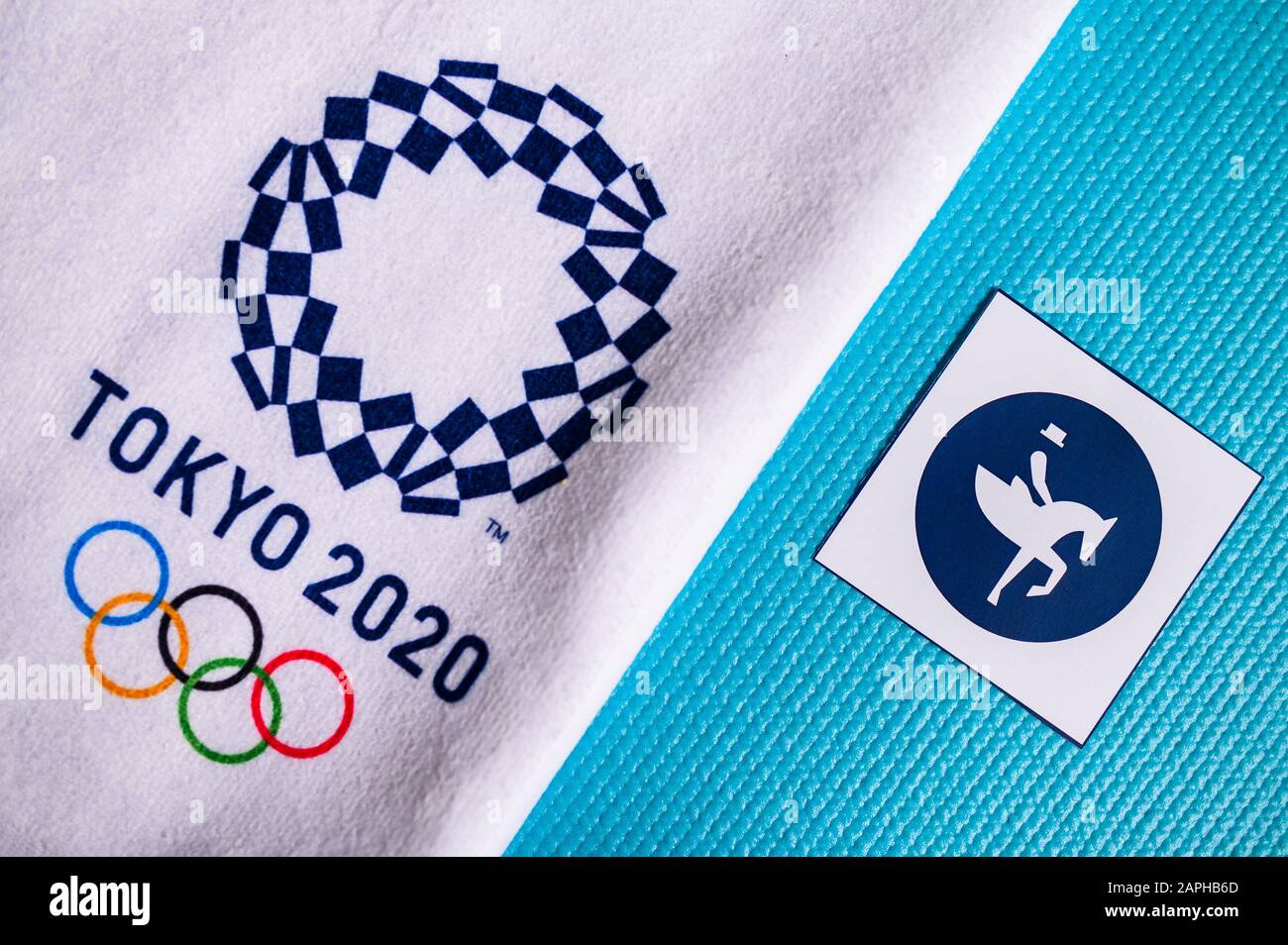 TOKYO, JAPAN, JANUARY. 20. 2020: Equestrian Dressage pictogram for ...
