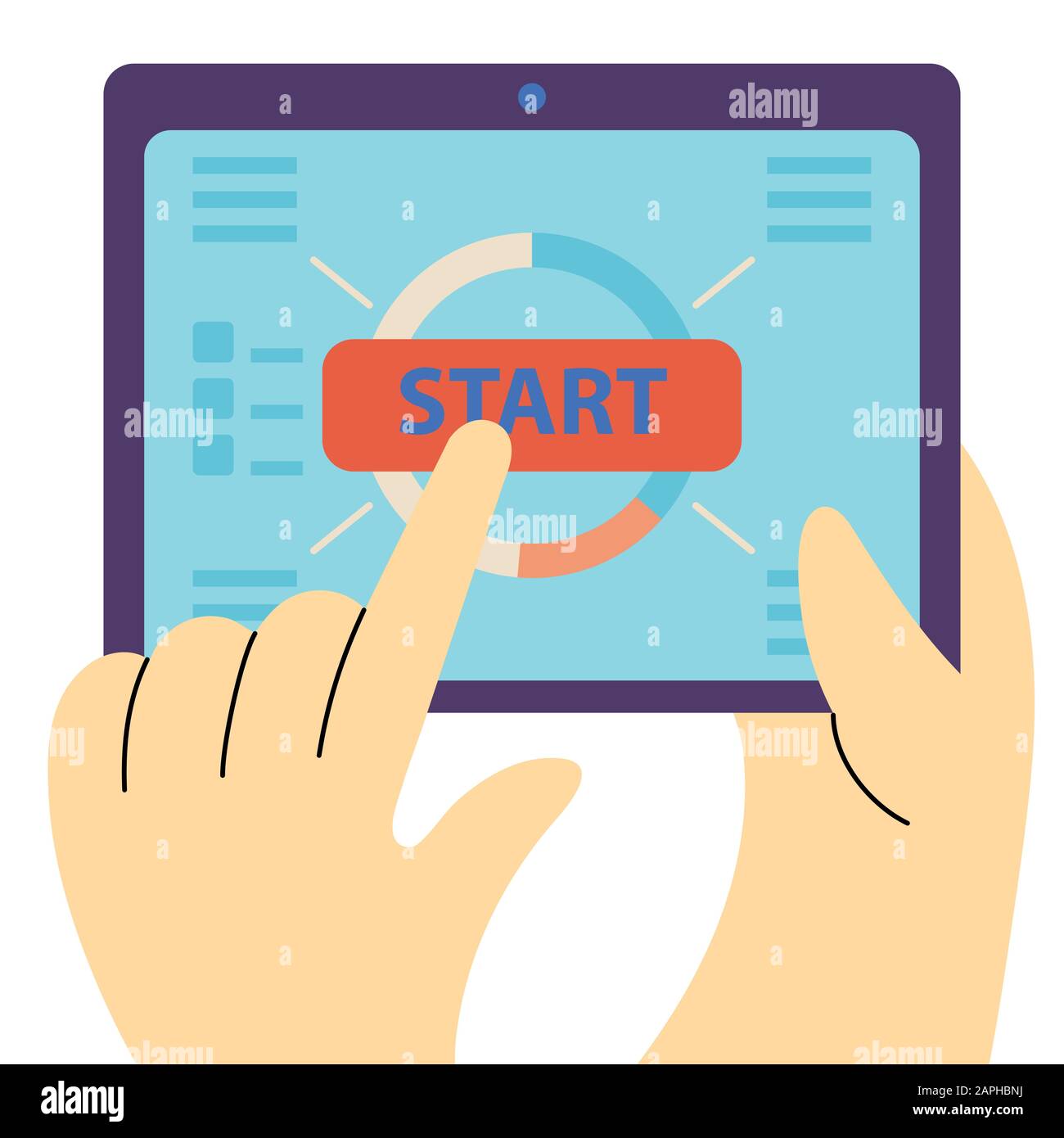 hand pushing start button. Start up concept Stock Vector Image & Art ... hand pushing start button. Start up concept Stock Vector Image & Art ...