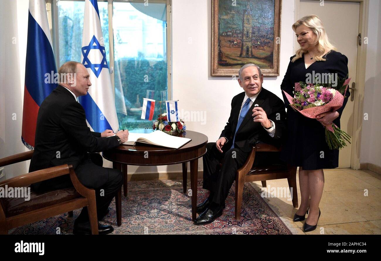 January 23, 2020. - Israel, Jerusalem. - Russia's President Vladimir ...
