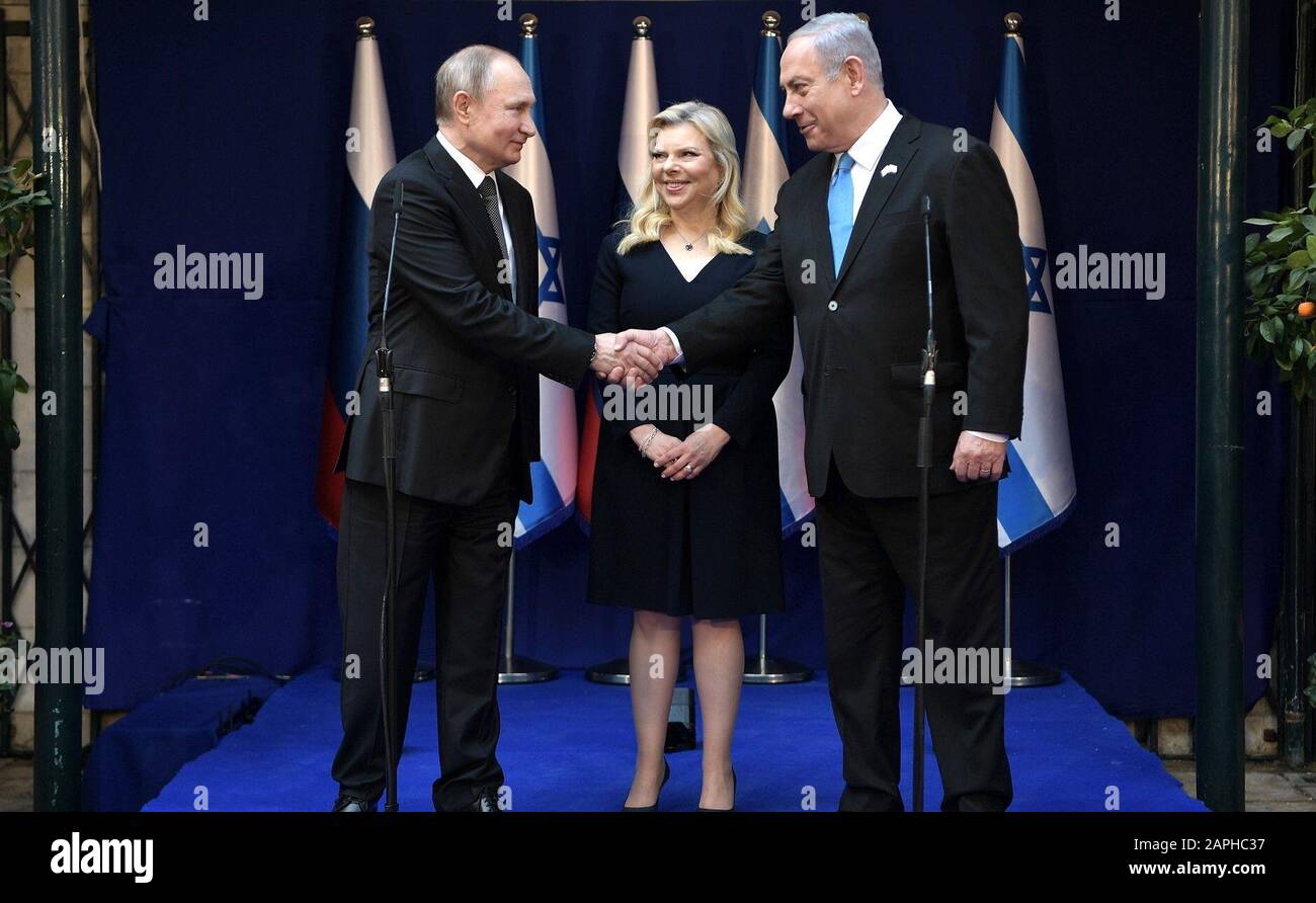 January 23, 2020. - Israel, Jerusalem. - Russia's President Vladimir ...