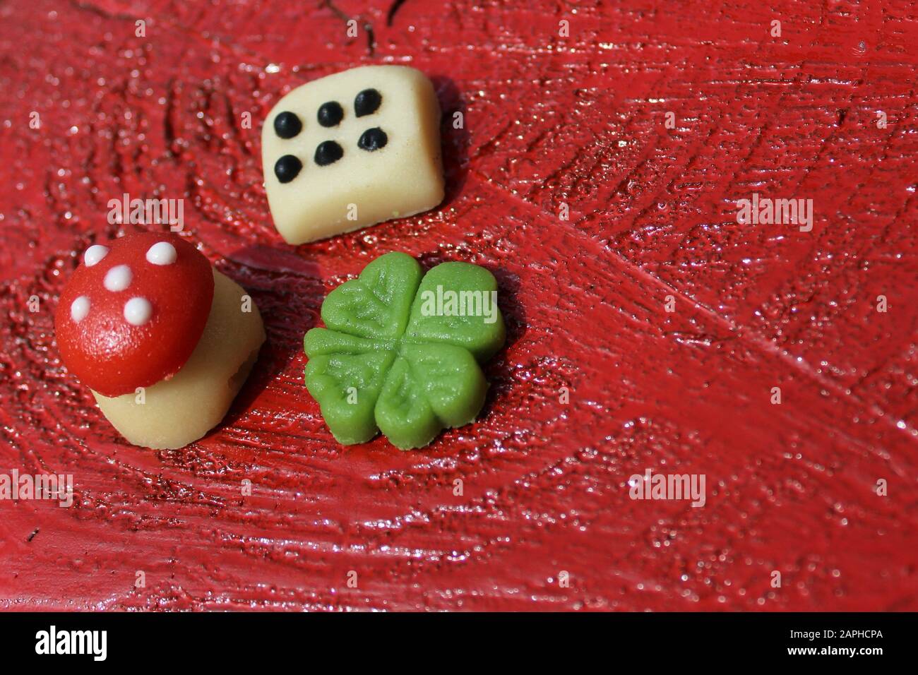 The picture shows luck symbols on stone floor Stock Photo - Alamy