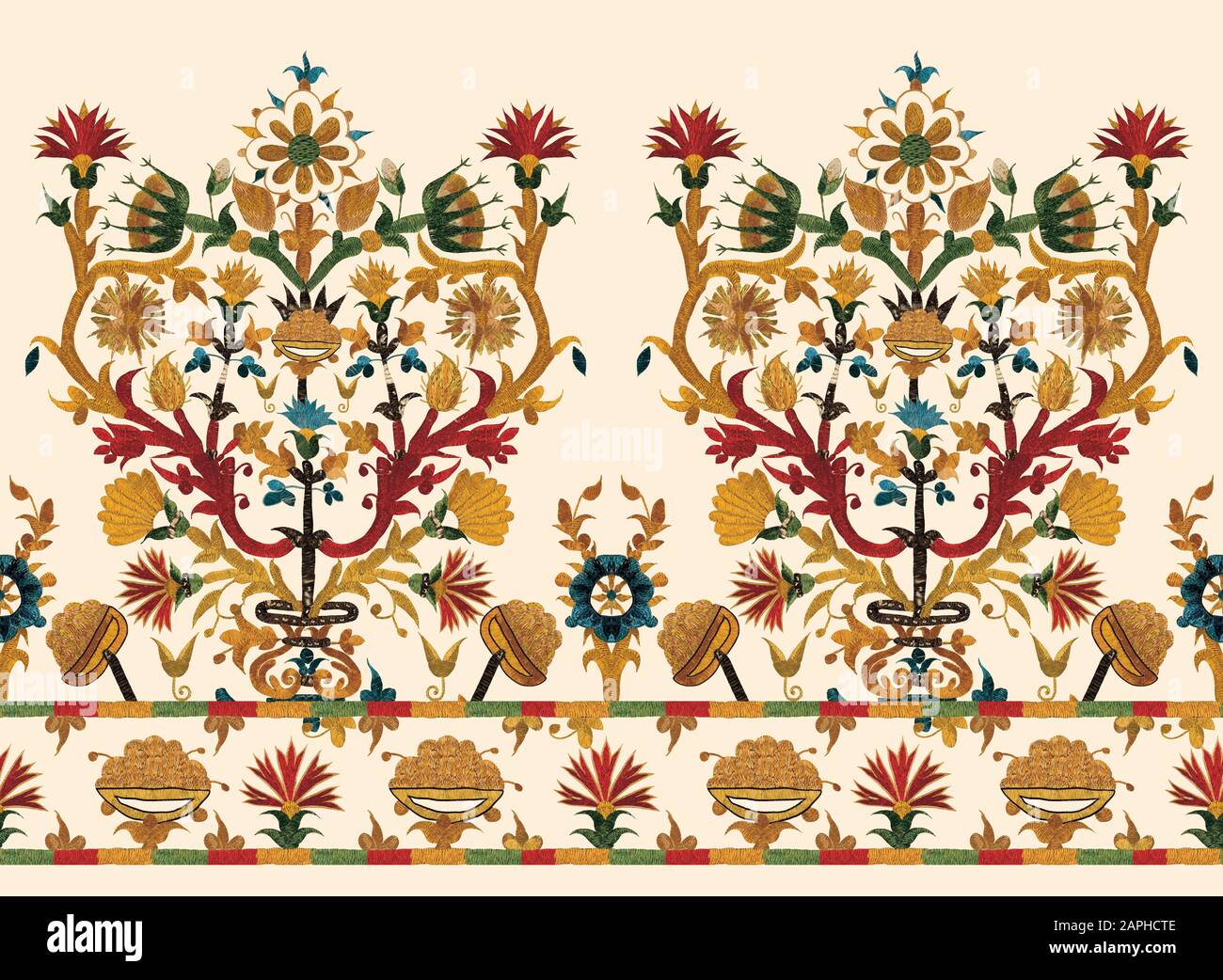 A beautiful ethnic design for border in repeat for textile print Stock ...