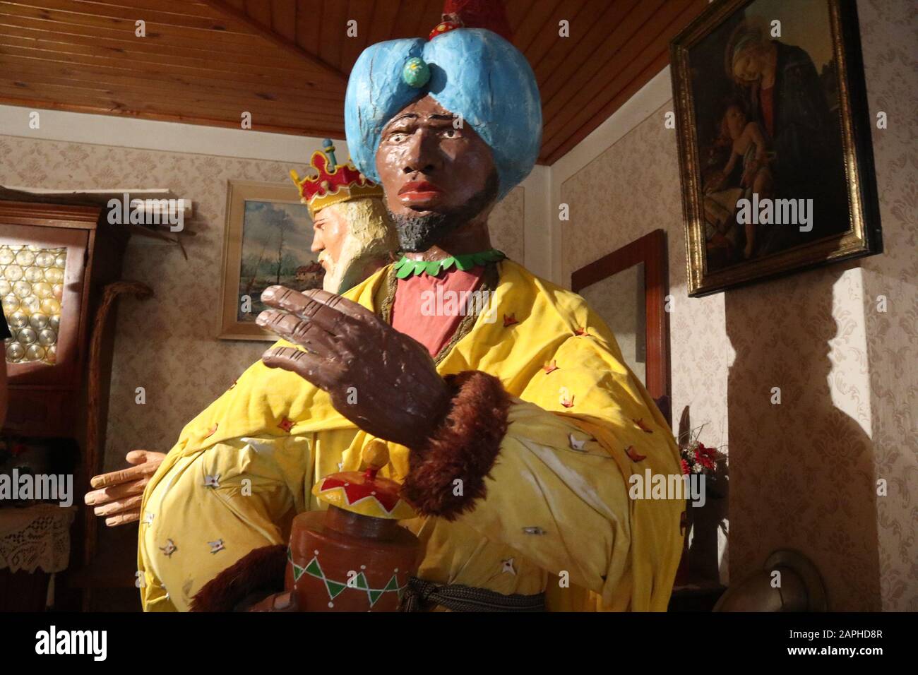 a beautiful sculpture of a famous biblical character in its original ...