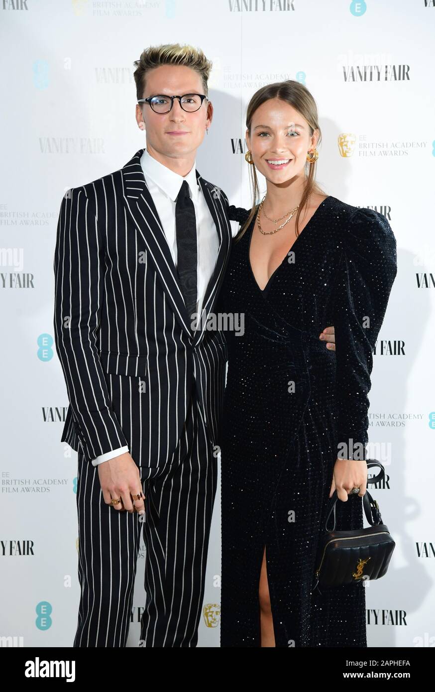 Oliver Proudlock and Emma Louise Connolly attending the Vanity Fair EE ...