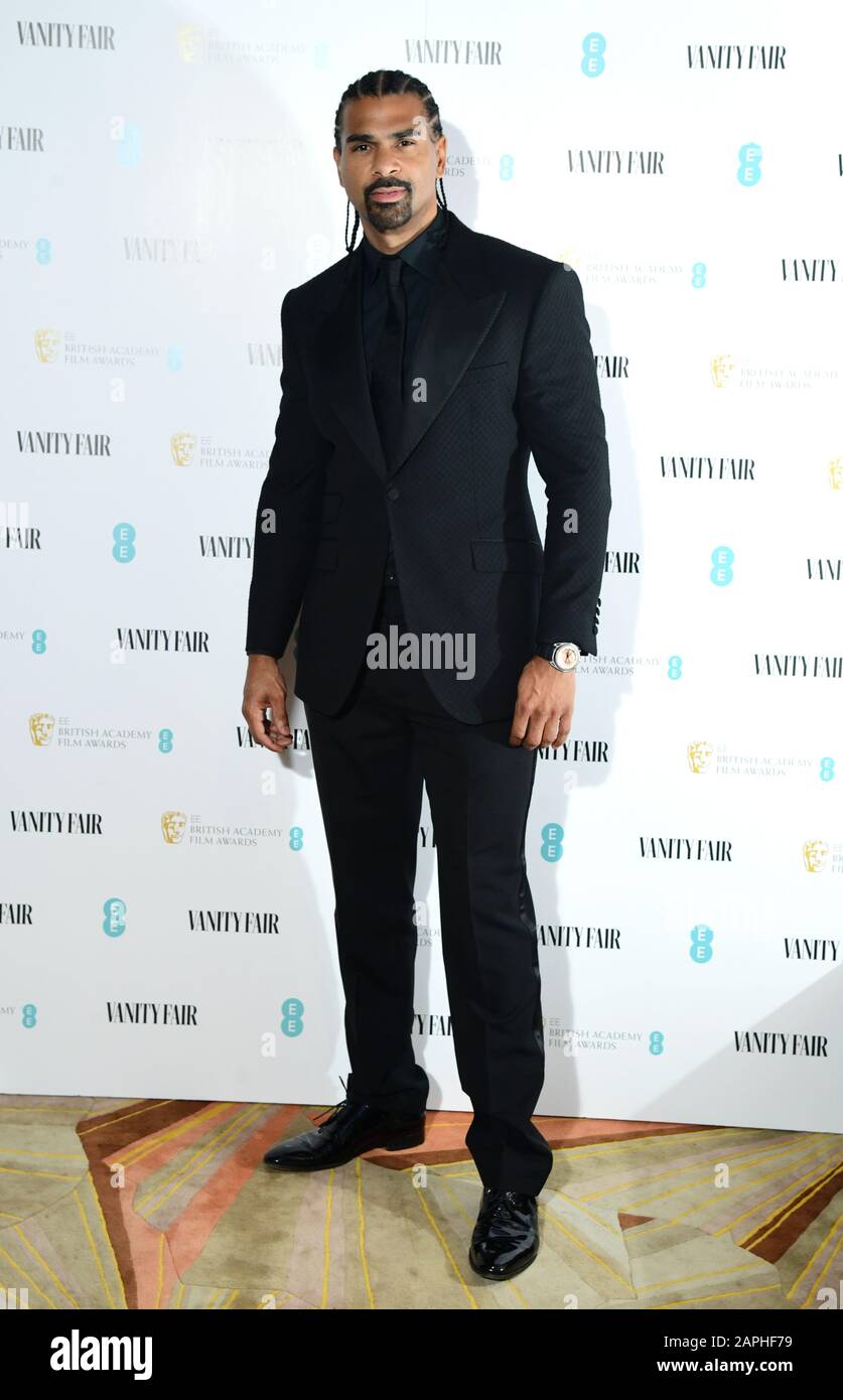 David Haye attending the Vanity Fair EE BAFTA Rising Star Party at The ...