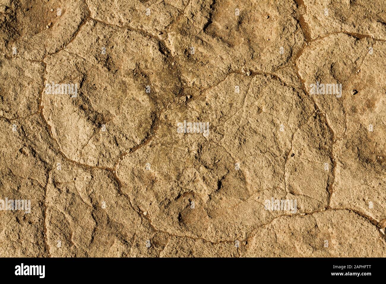 View from above on the structure of dried sand at deadvlei, Namib ...