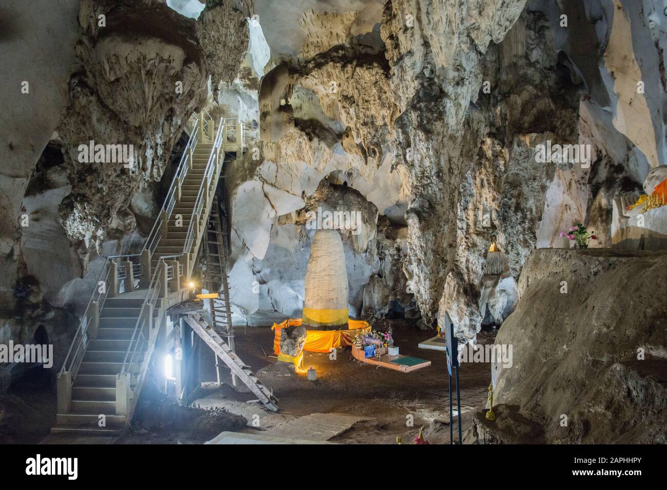 the Muang On Cave and Temple near the city of Chiang Mai at north ...
