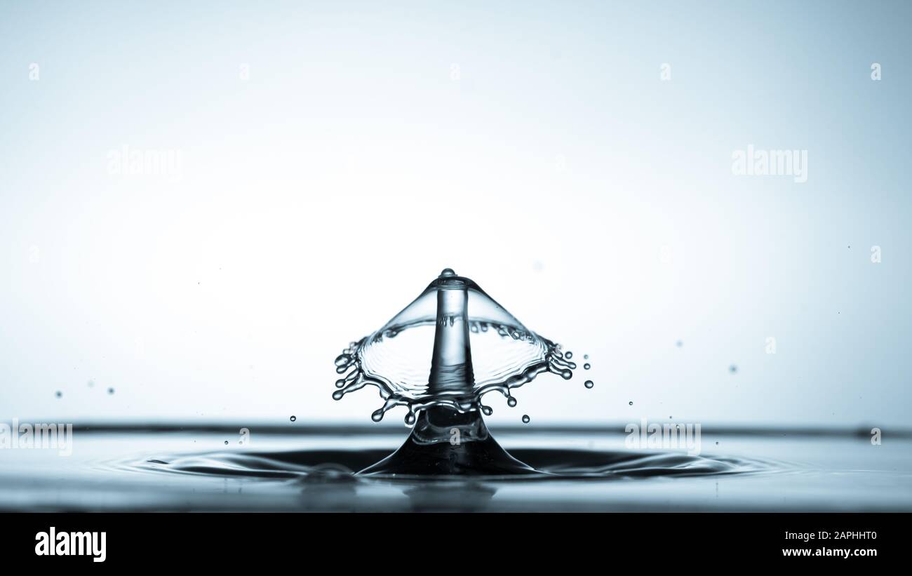 water drop collision. Water splash Stock Photo - Alamy