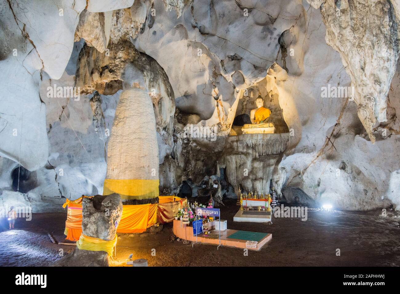 the Muang On Cave and Temple near the city of Chiang Mai at north ...