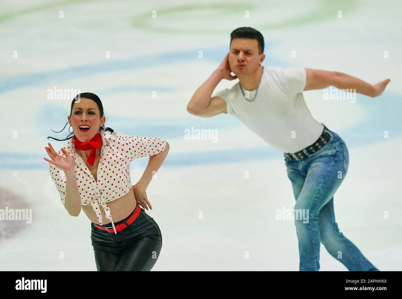 Steiermarkhalle, Graz, Austria. 23rd Jan, 2020. Charlene Guignard and ...