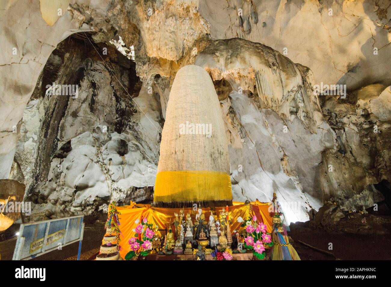 the Muang On Cave and Temple near the city of Chiang Mai at north ...