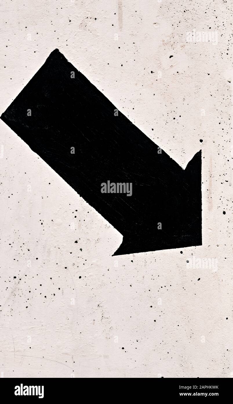 Way black arrow pointing right hi-res stock photography and images - Alamy