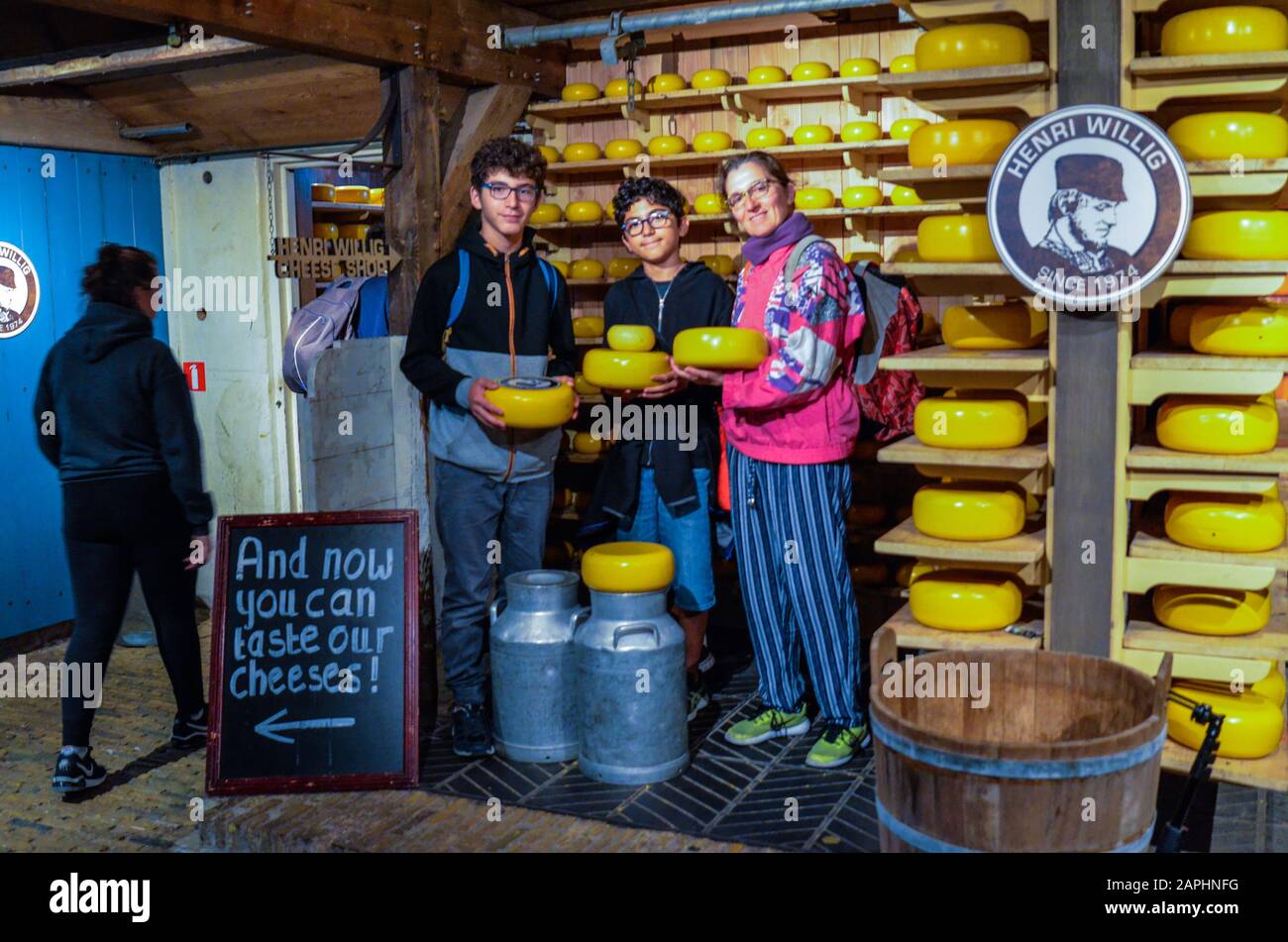 Zaanse Schans, Holland, August 2019. Northeast Amsterdam is a small ...