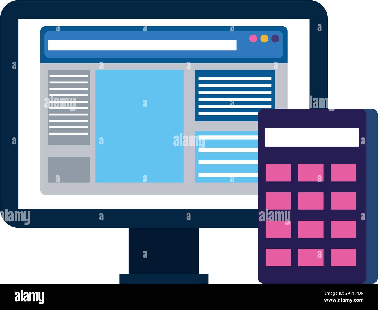 Visual calculator Stock Vector Images - Alamy