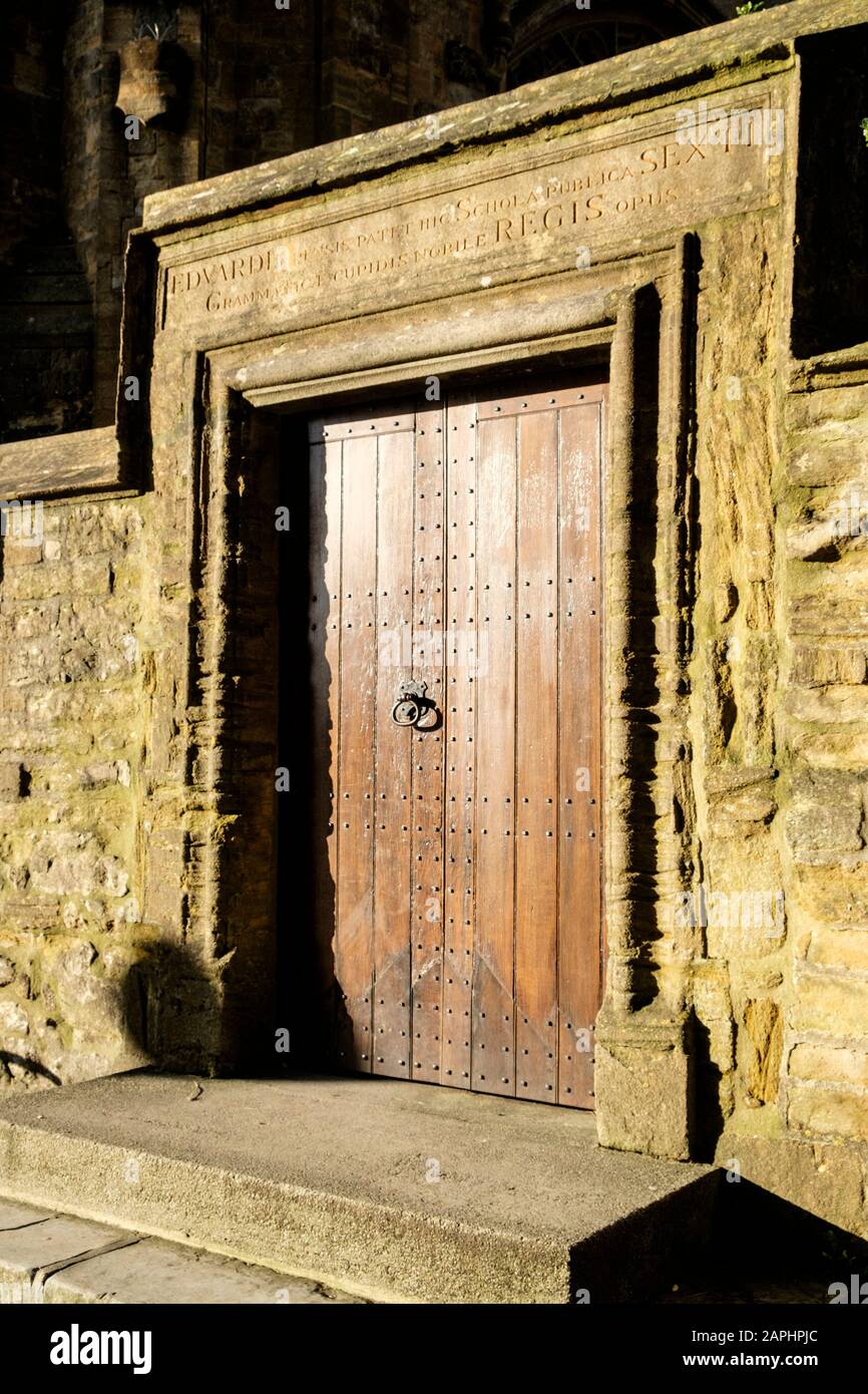 A Gate behind the Abbey, in Sherbourne, small market town in West ...
