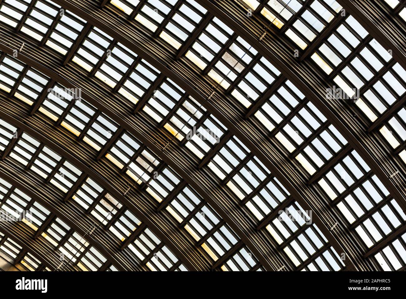 Barrel Vaulted Skylight at Union Station, Chicago, Illinois, USA Stock ...