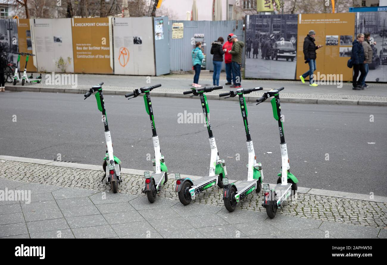 Berlin, Germany - December, 2019: E-mobility in Germany: discarded ...