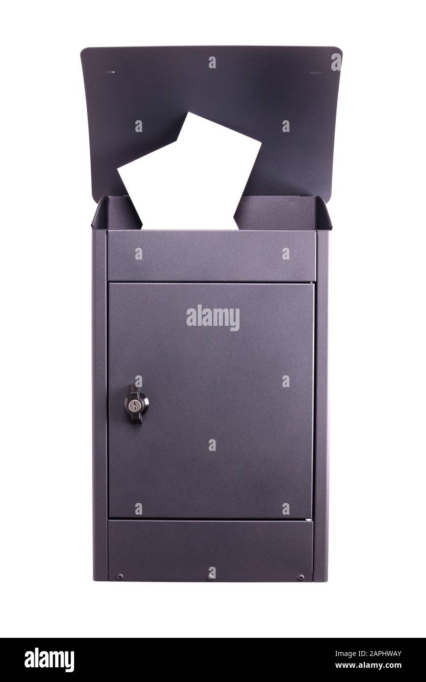 Modern letter-box isolated on a white background Stock Photo - Alamy