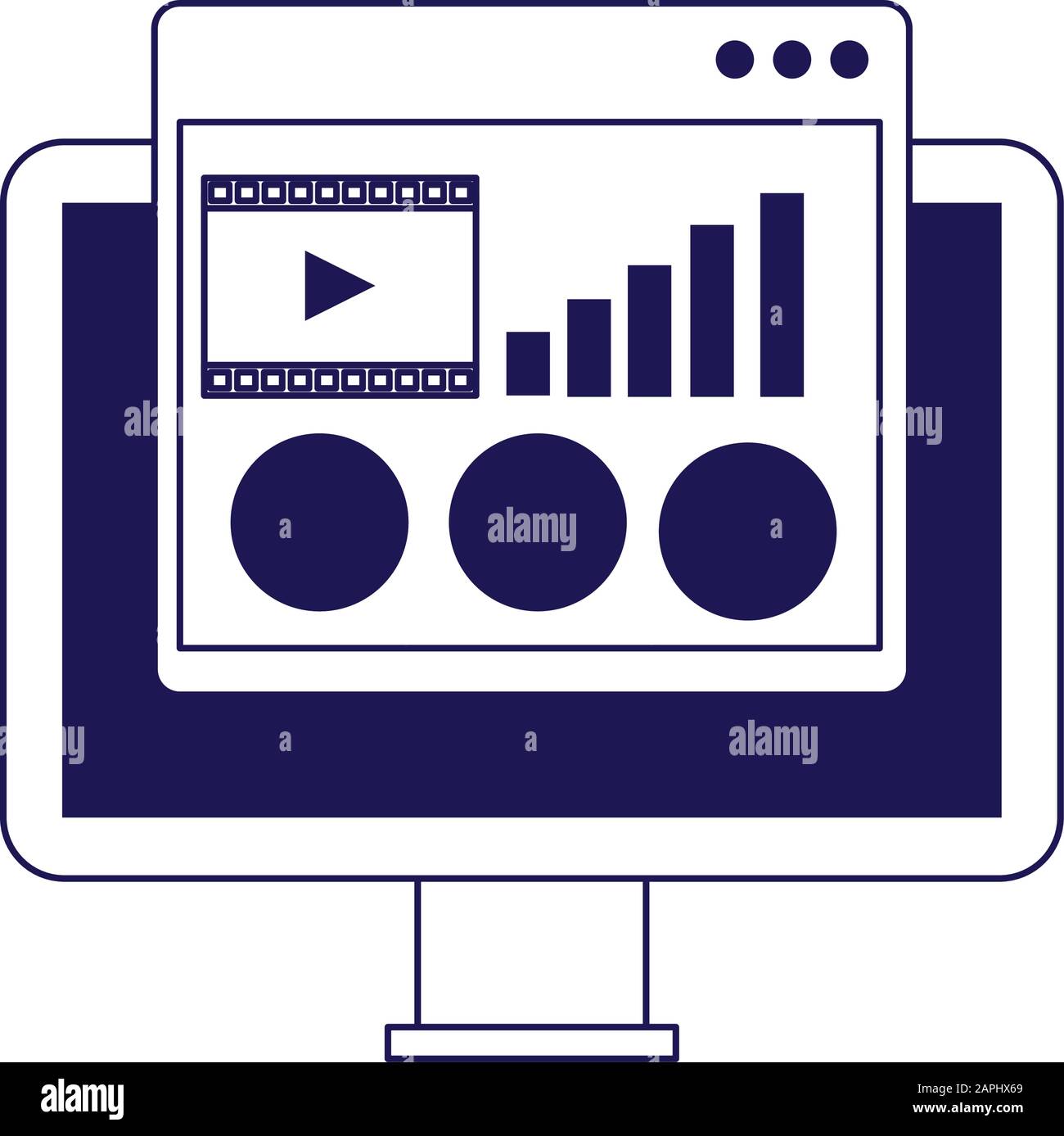 computer with web page window, flat design Stock Vector Image & Art - Alamy