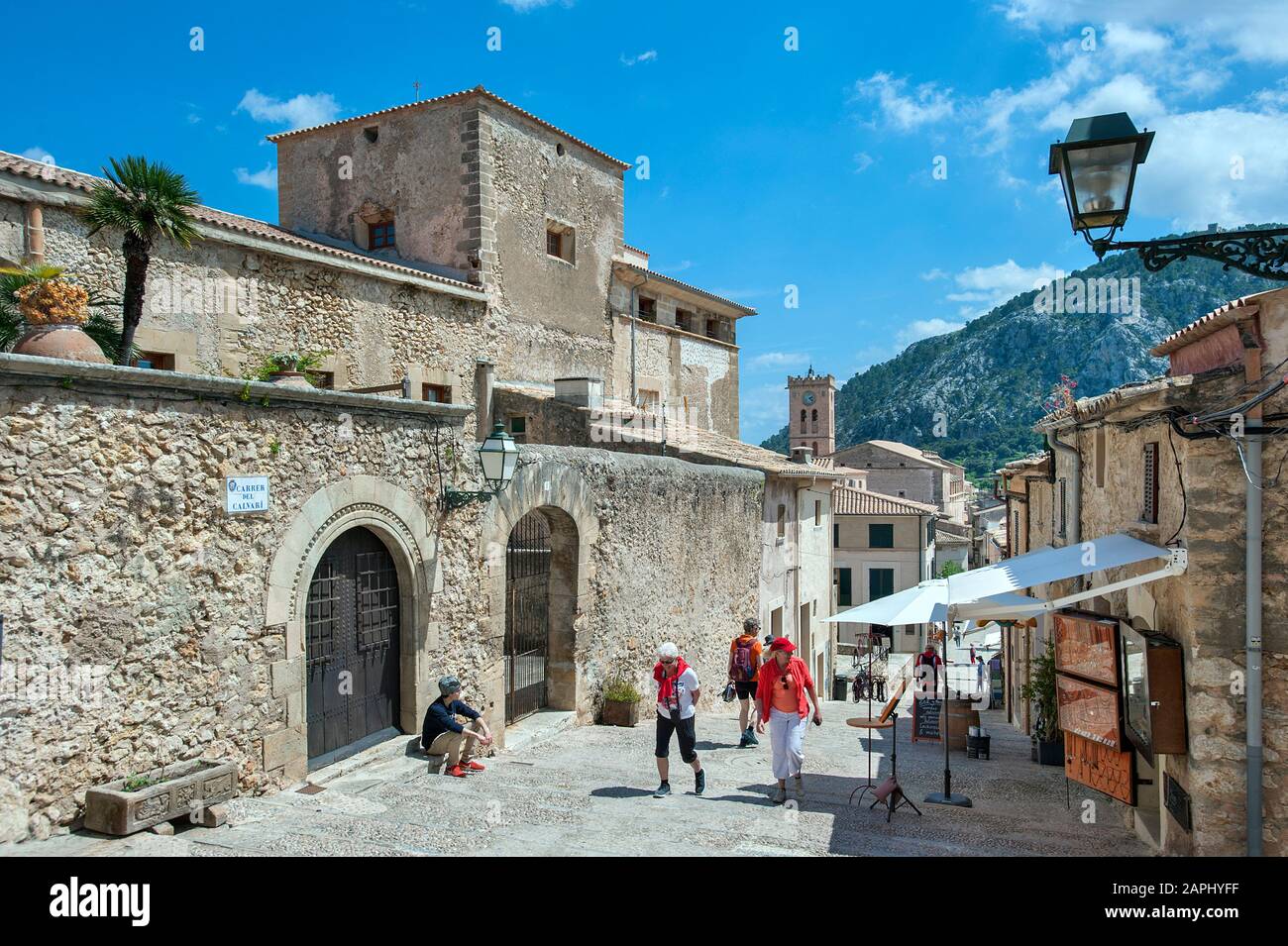 Calvari Steps, Pollenca Town Centre, Mallorca, Balearics, Spain Stock ...
