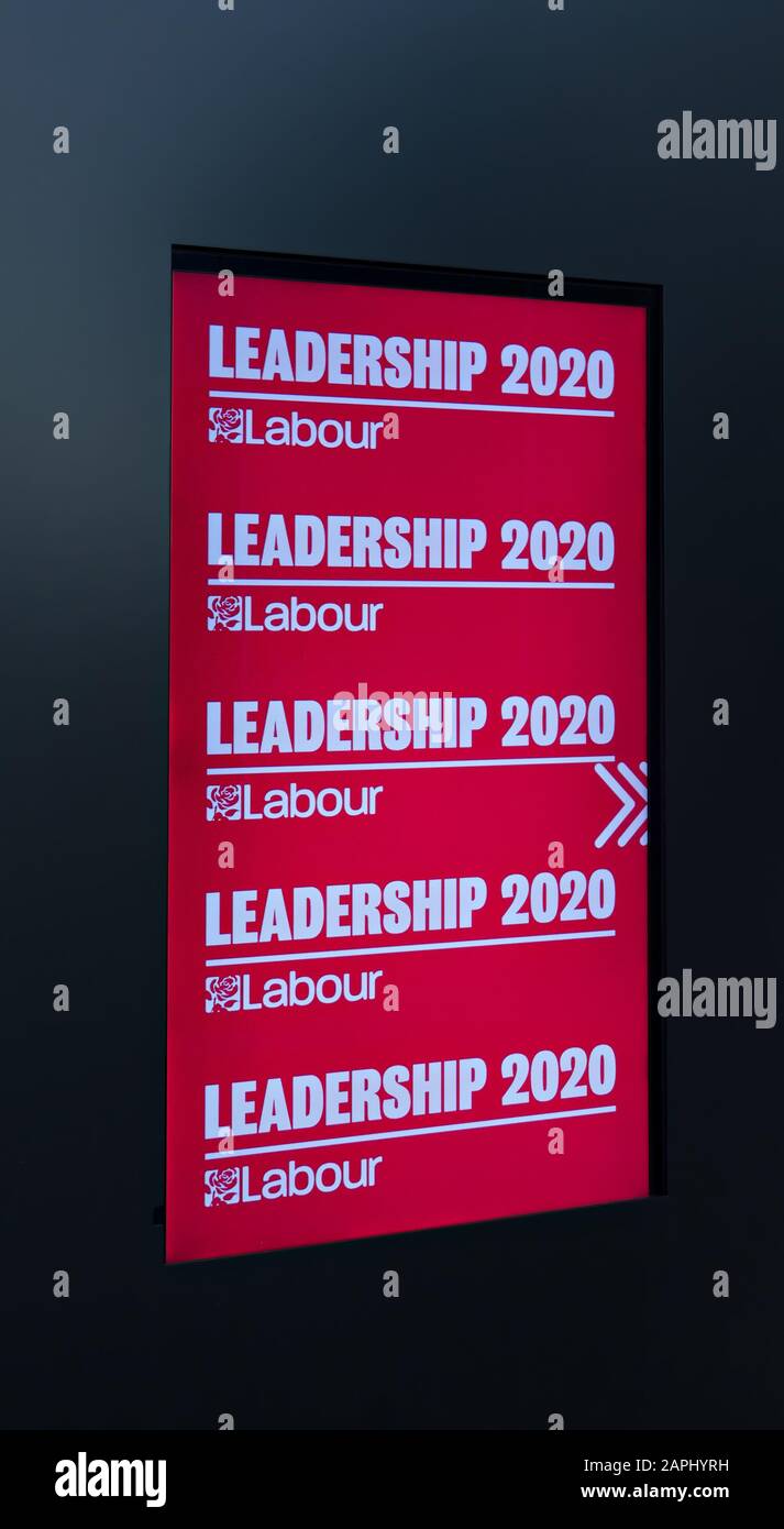 Poster for the British Labour Party Leadership 2020 election at the ...