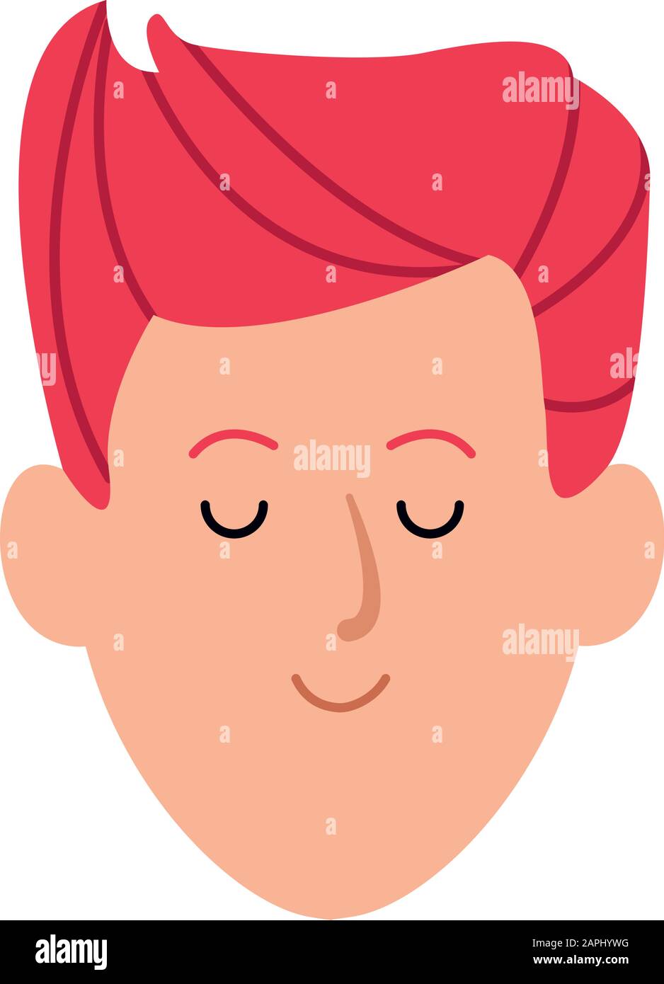 cartoon man with red hair, colorful design Stock Vector Image & Art - Alamy