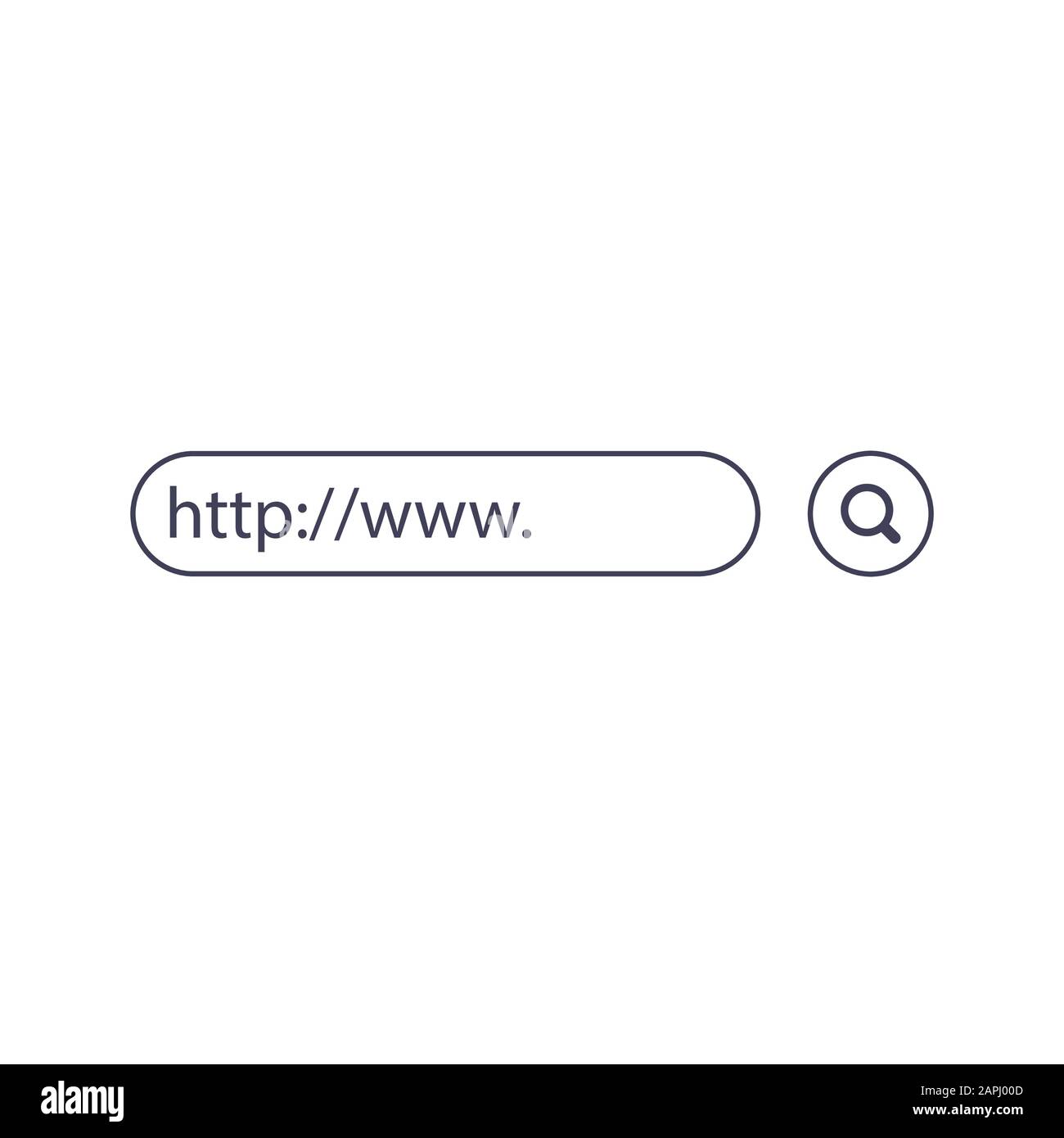 www search bar icons. Vector illustration isolated on background. www ...