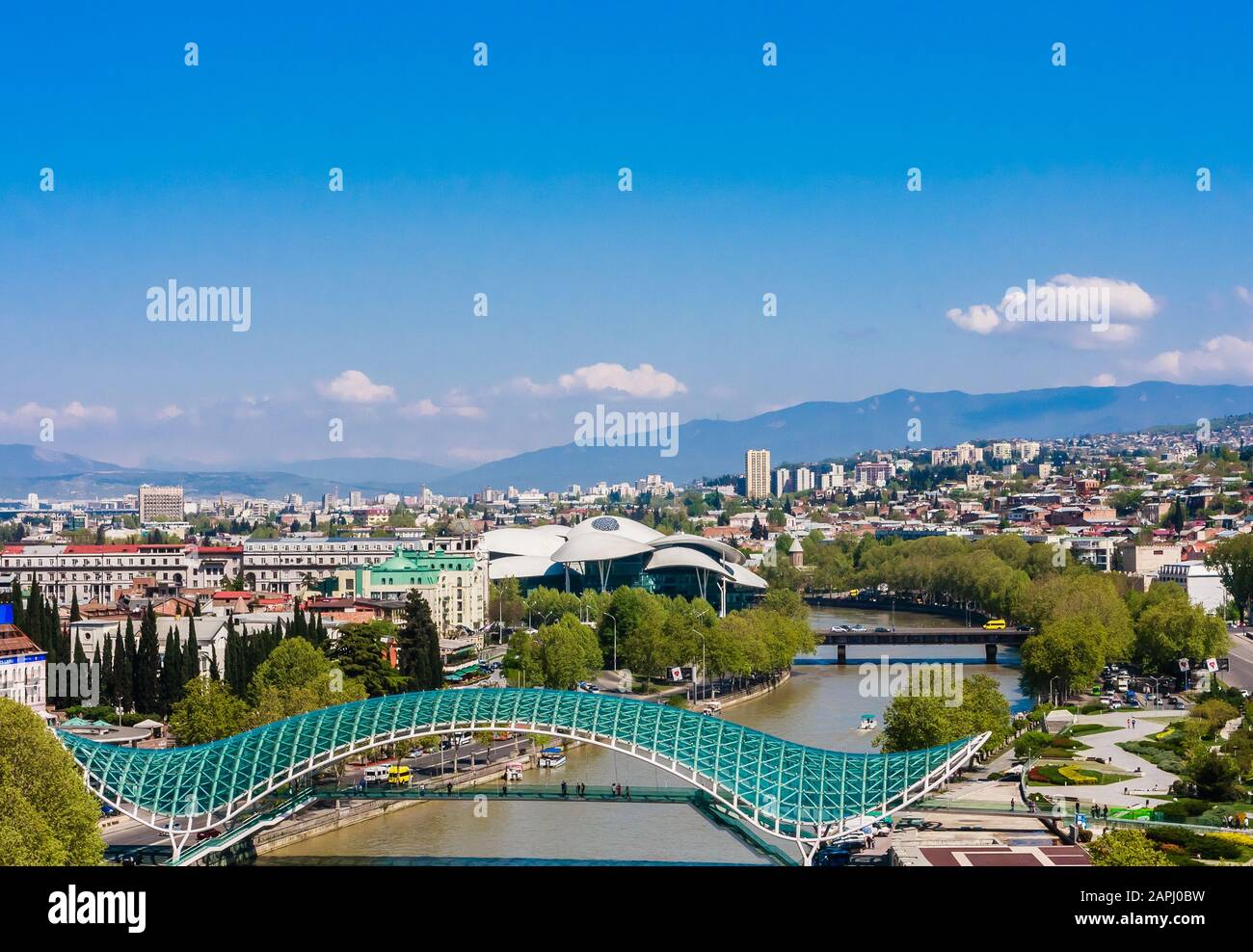 Panorama view of Tbilisi, capital of Georgia country. View from ...