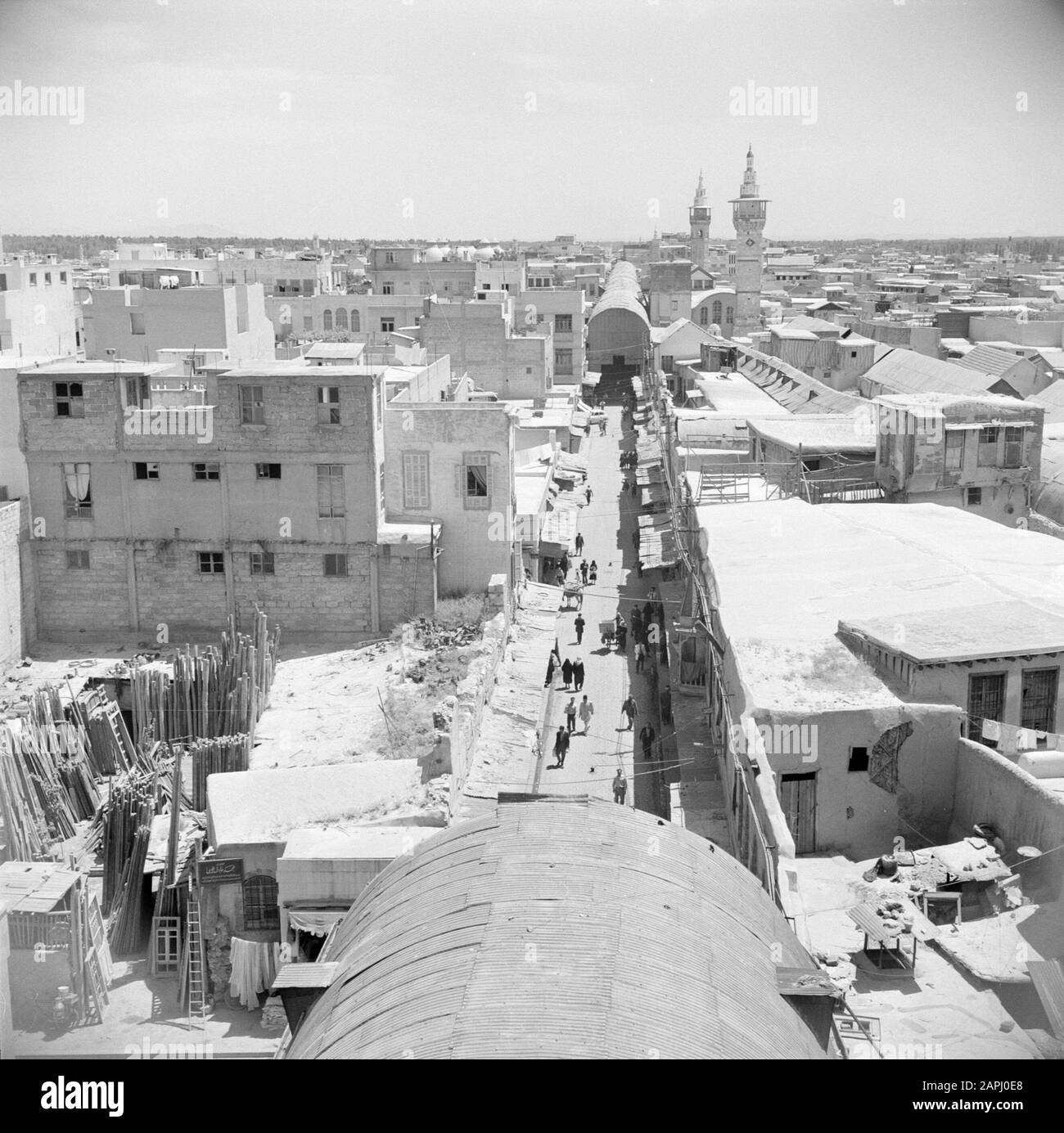 Middle East 1950-1955: Syria - Damascus Description: 'The street called ...