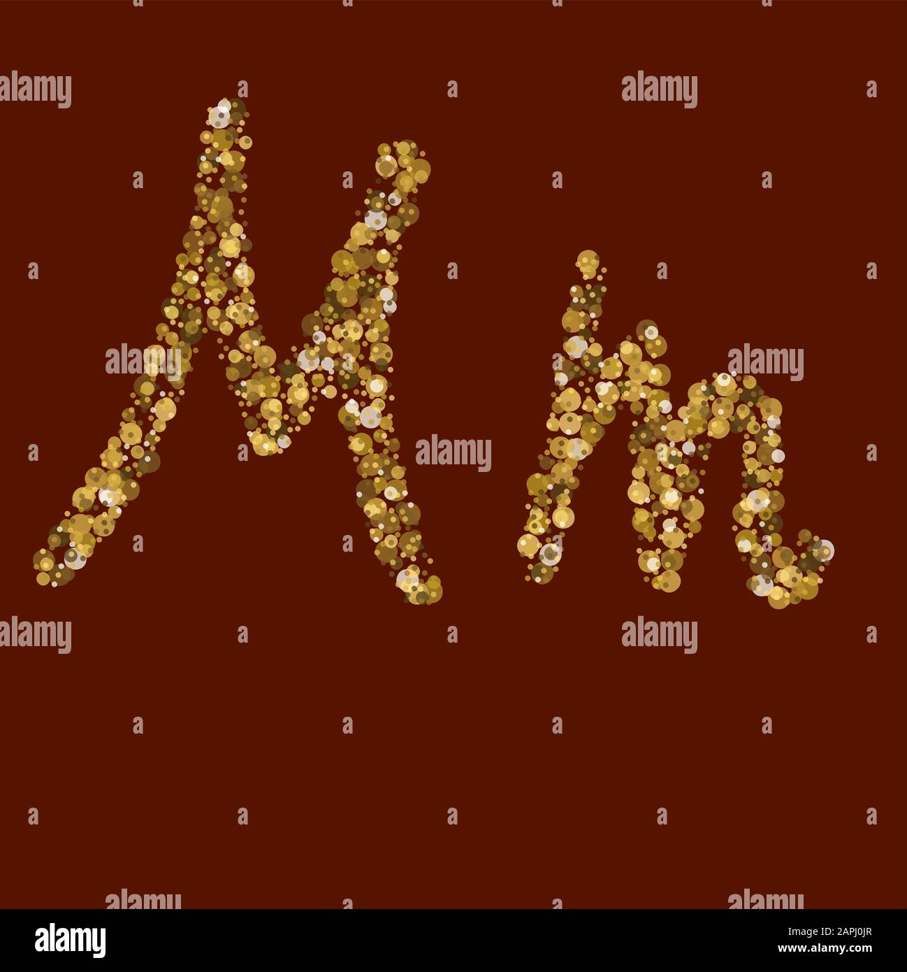 Clean latin alphabet. Usefull gold theme. Nn golden glitter letter ...