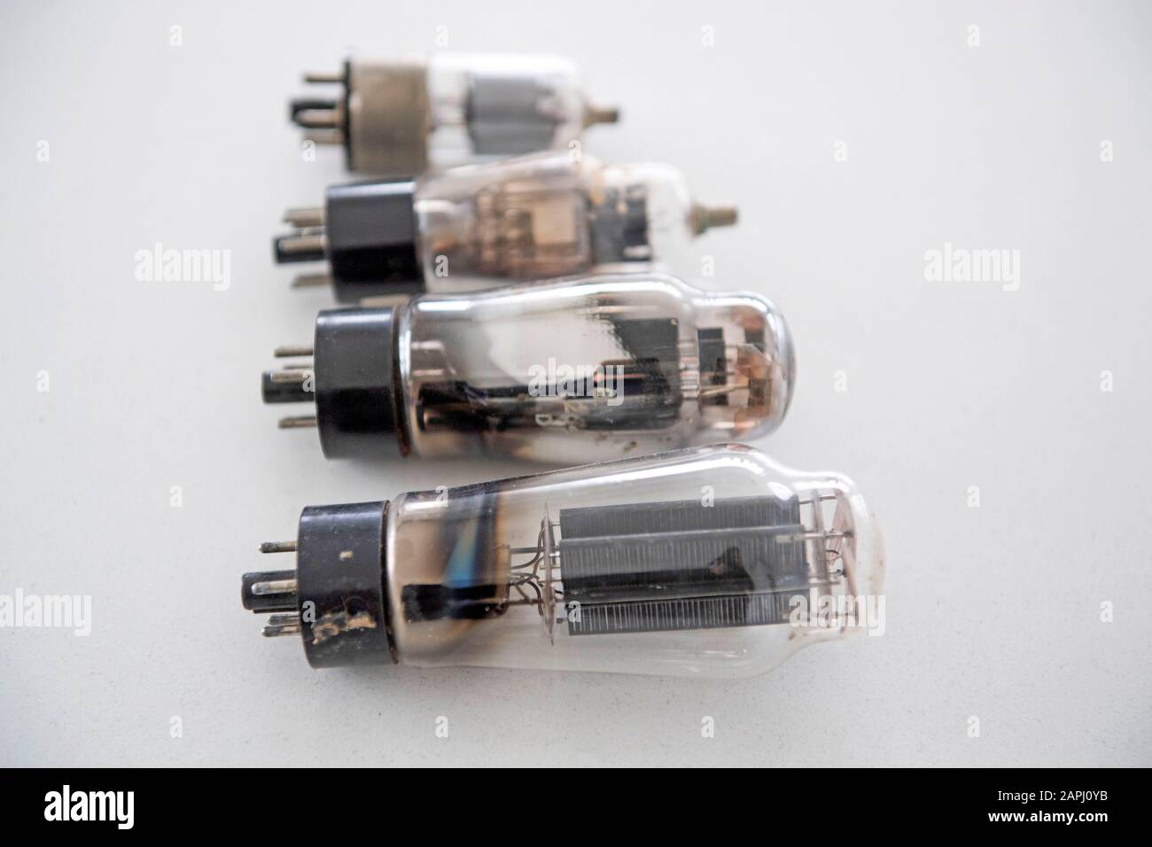 Old electric radio valves Stock Photo - Alamy