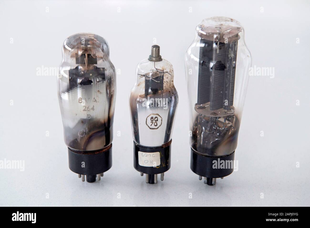 Old electric radio valves Stock Photo - Alamy