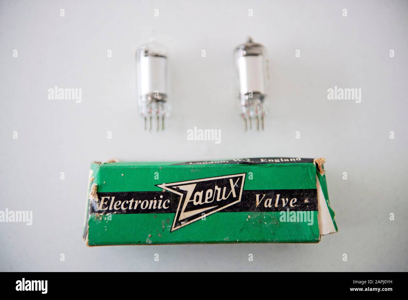 Old electric radio valves Stock Photo - Alamy