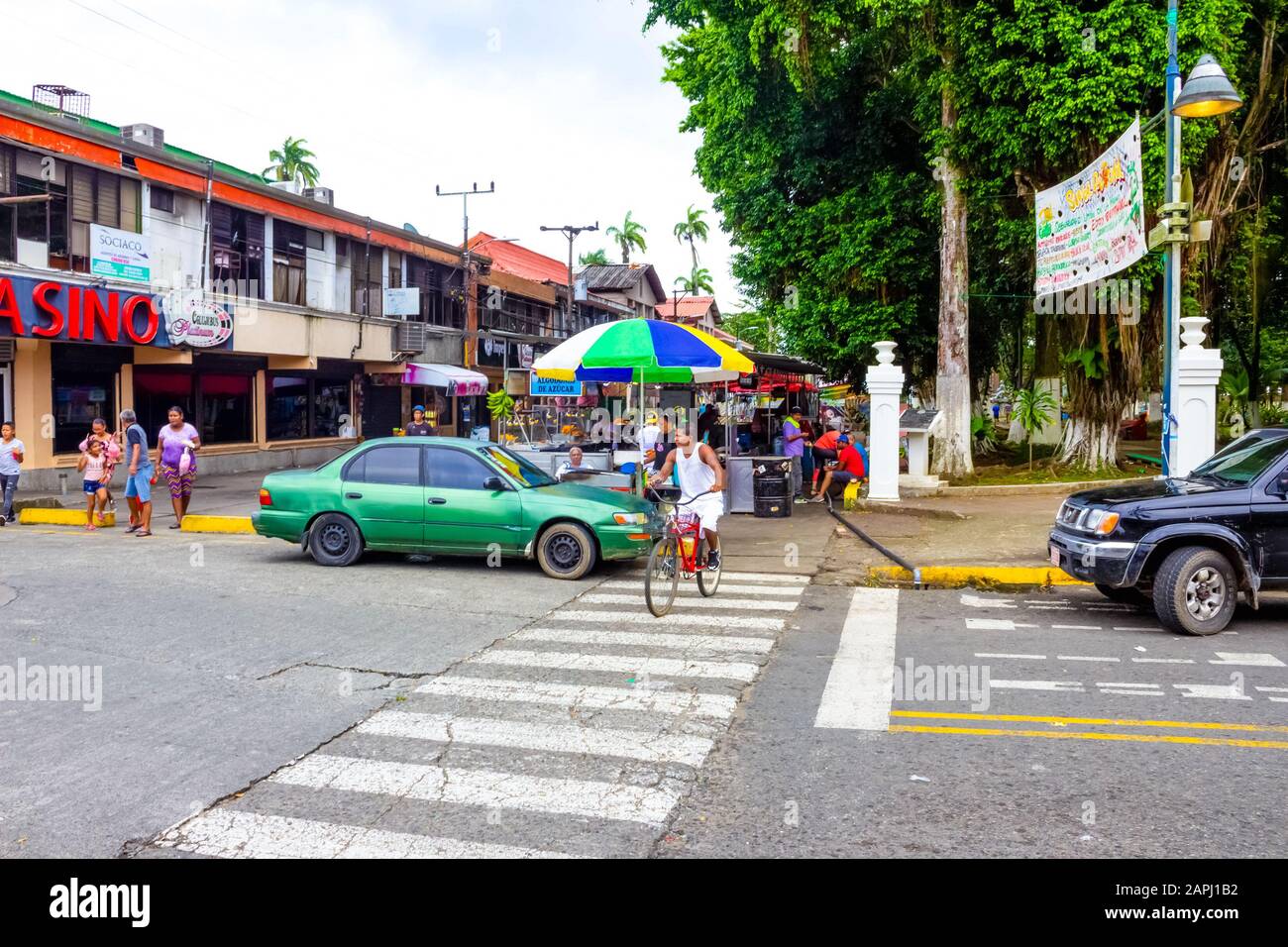 Puerto Limon, Costa Rica - December 8, 2019: A typical street in the ...