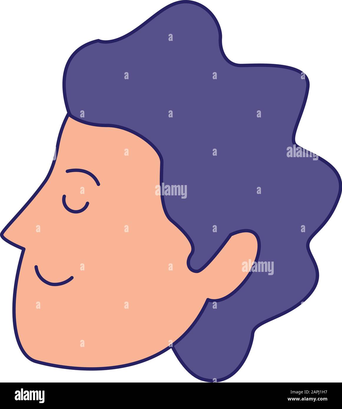 cartoon man head profile icon Stock Vector Image & Art - Alamy